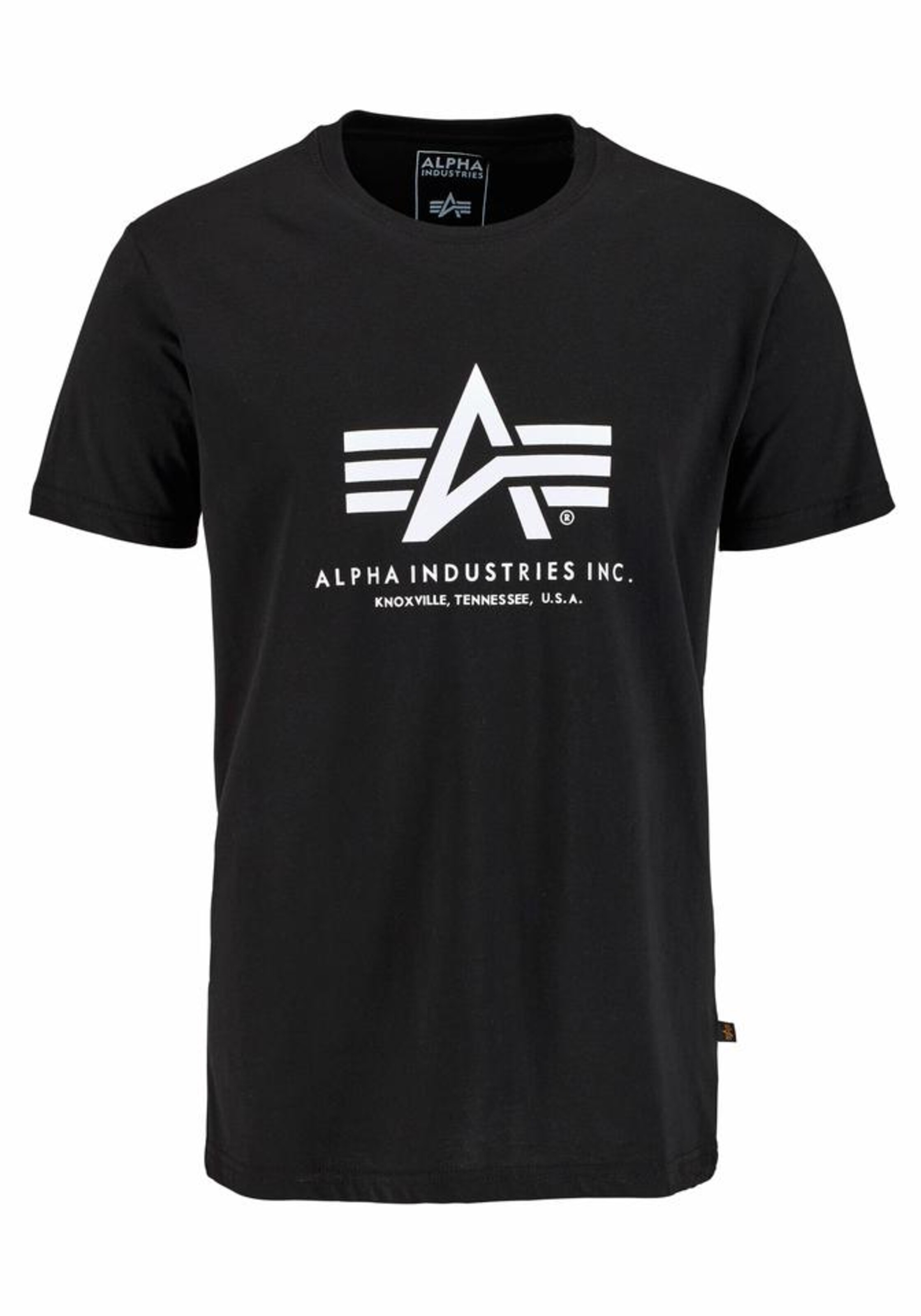 ALPHA INDUSTRIES T-Shirt in schwarz / weiß | ABOUT YOU