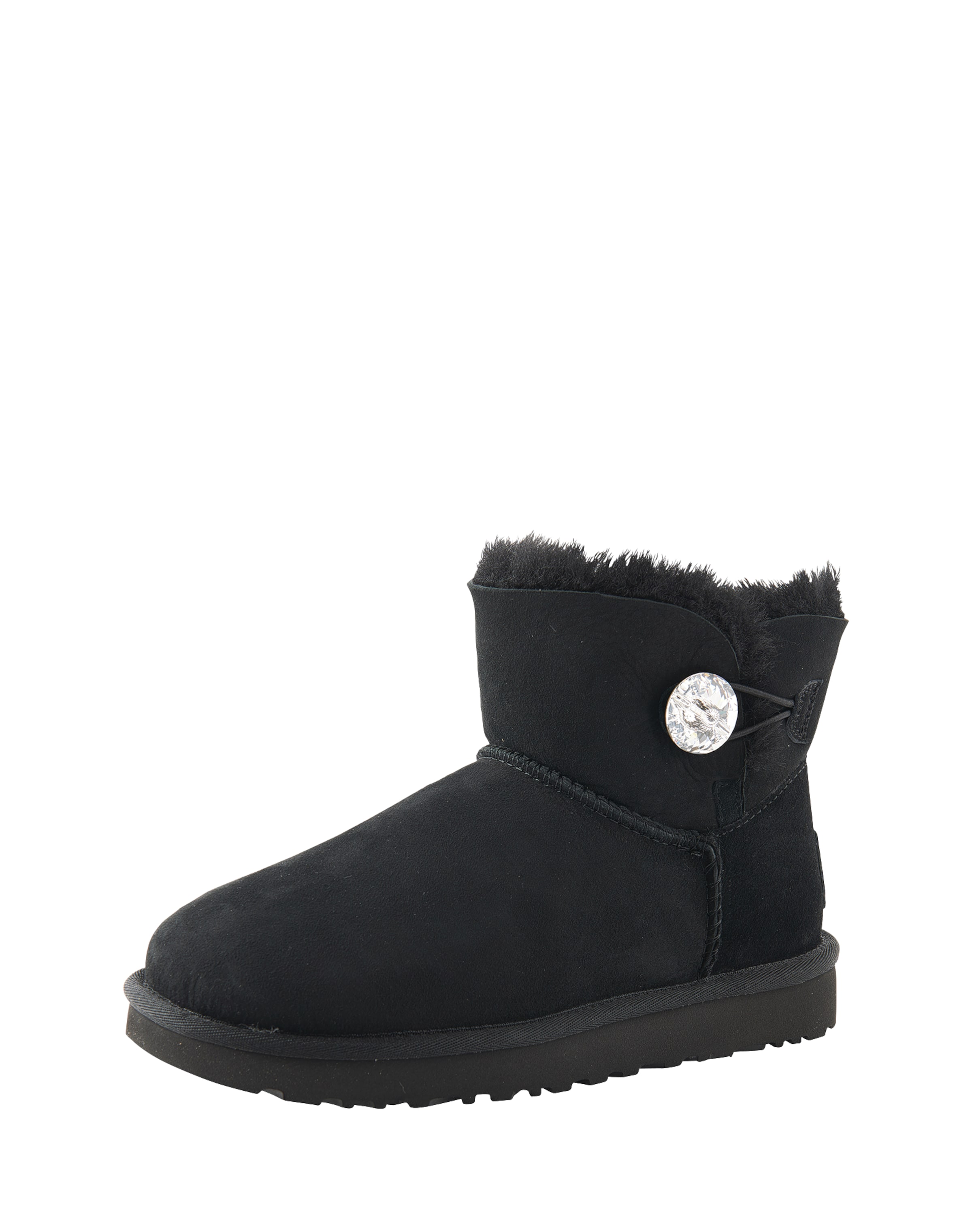 UGG Boots mit Swarovski-Stein 'Mini Bailey Button Bling' in schwarz | ABOUT YOU