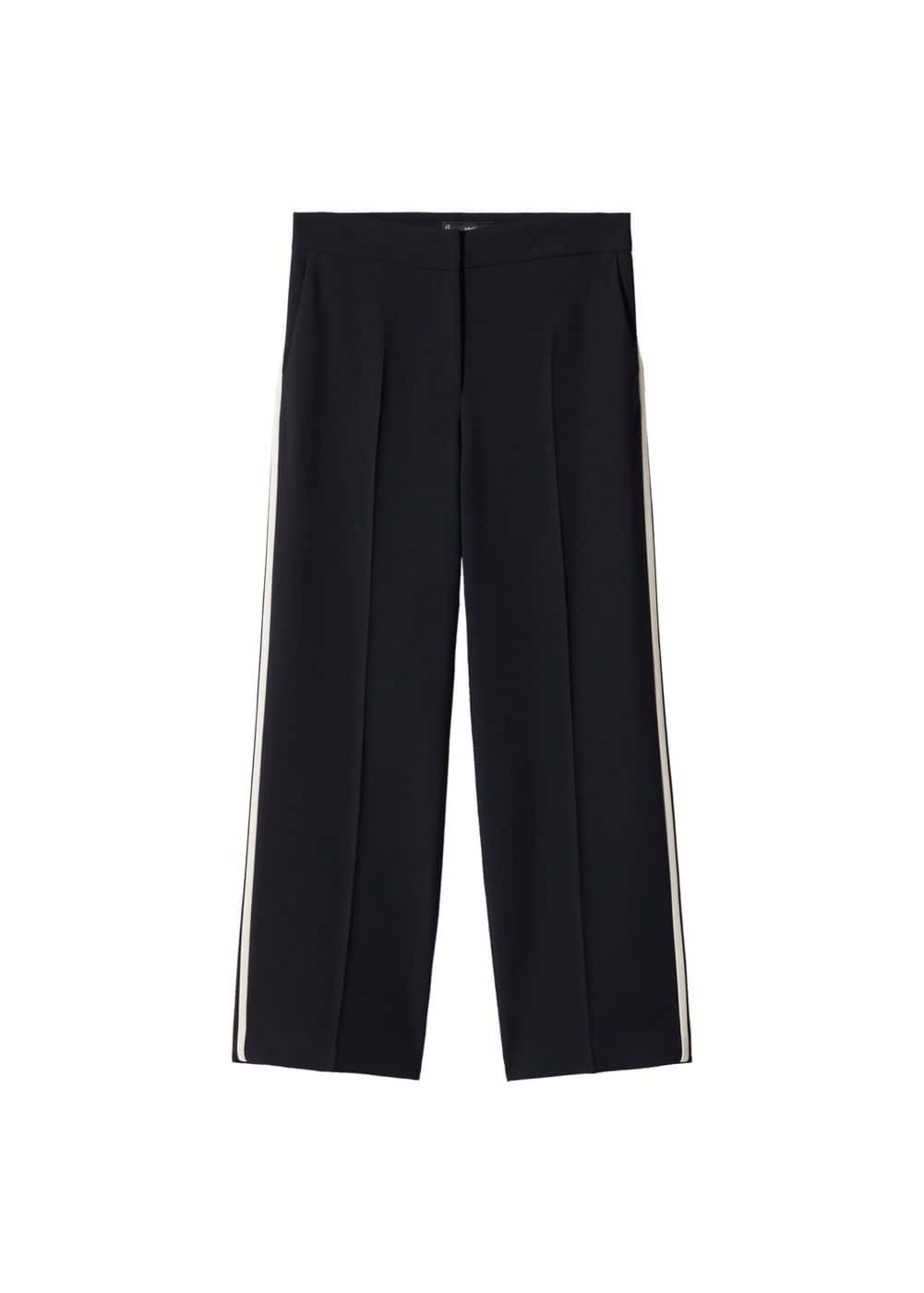 MANGO Loosefit Broek 'Piping' in Zwart | ABOUT YOU
