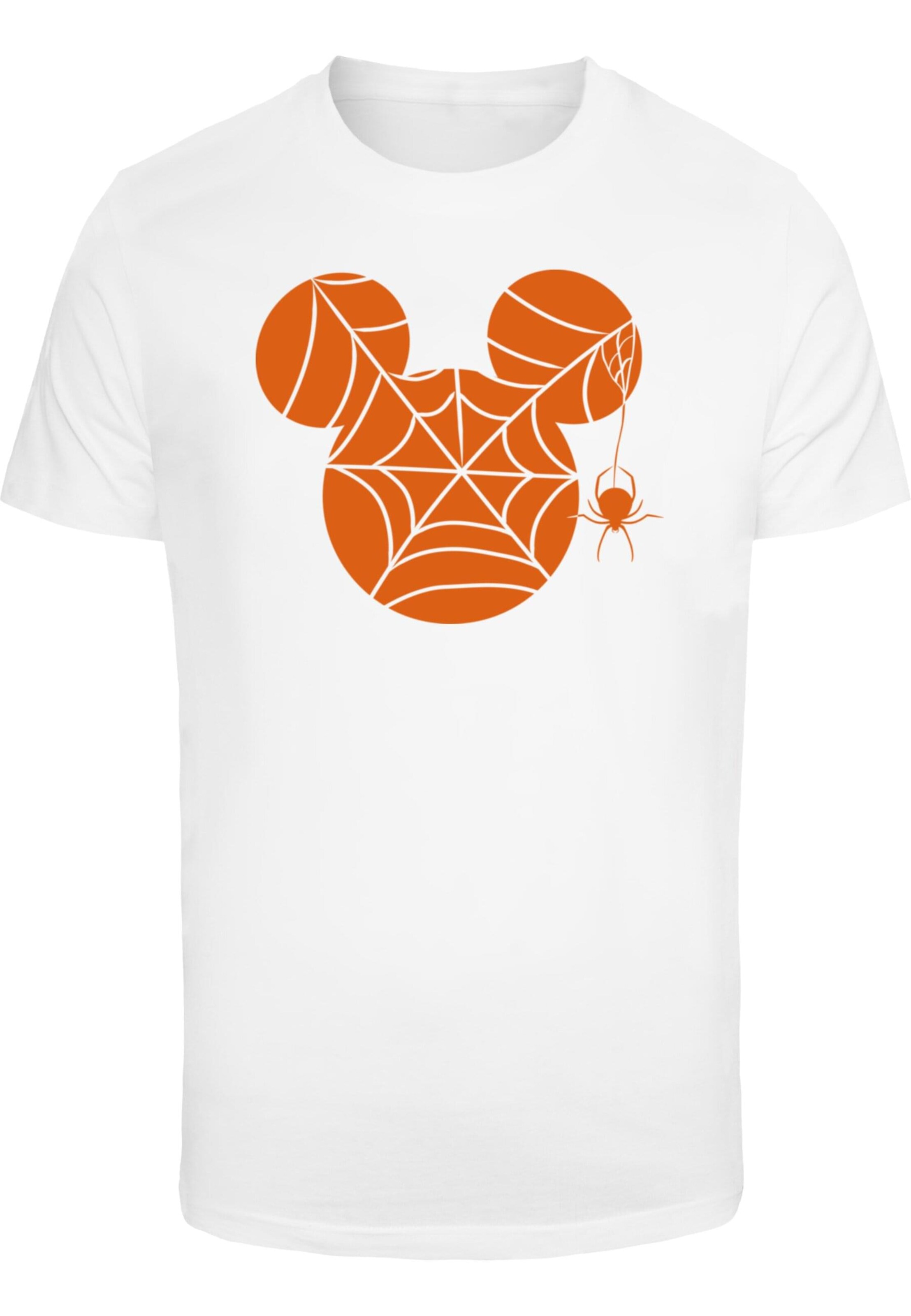ABSOLUTE CULT Shirt 'Mickey Mouse - Halloween Cobweb' in Weiß | ABOUT YOU