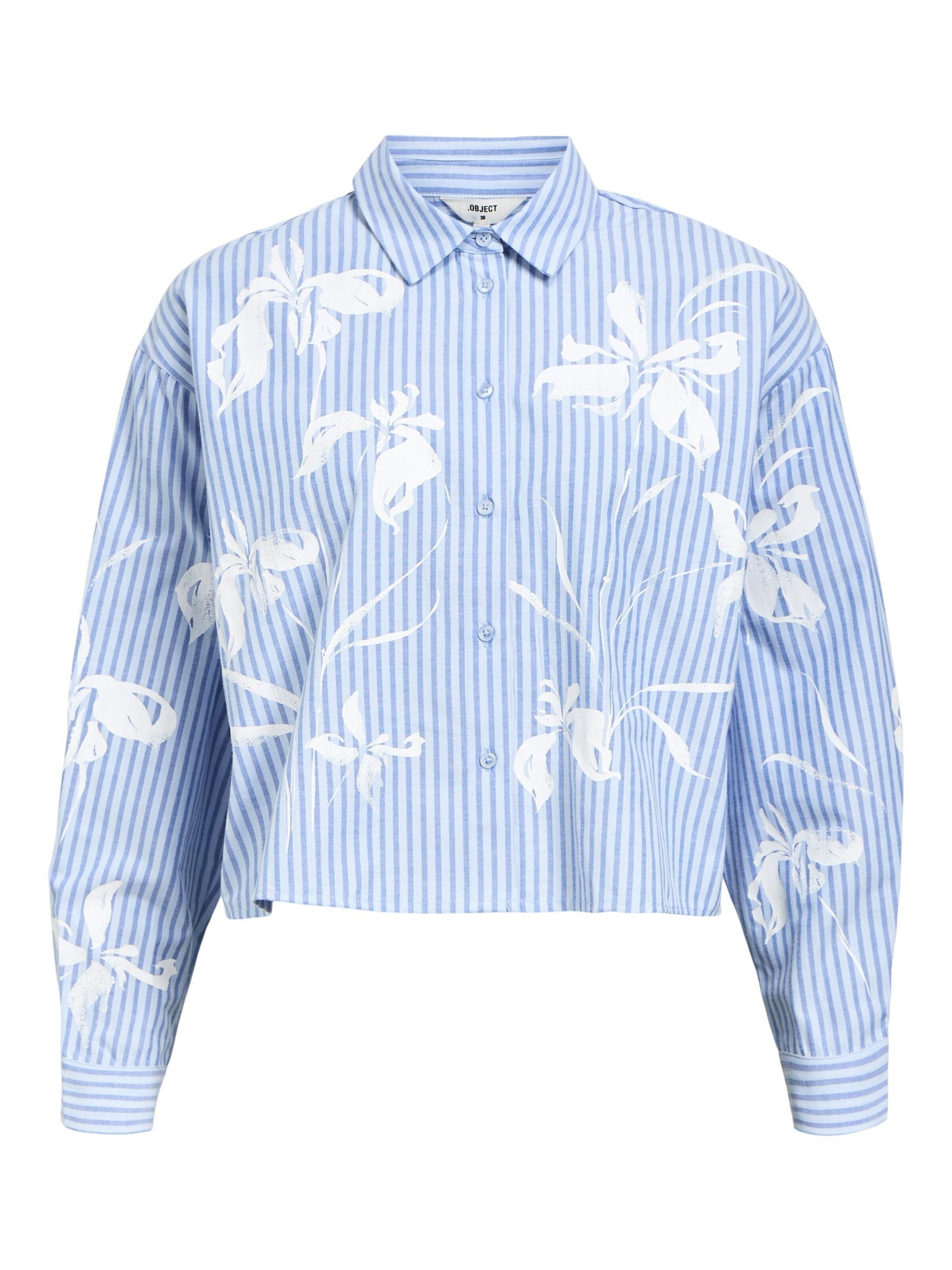 OBJECT Bluse 'OBJAiko' in Hellblau | ABOUT YOU