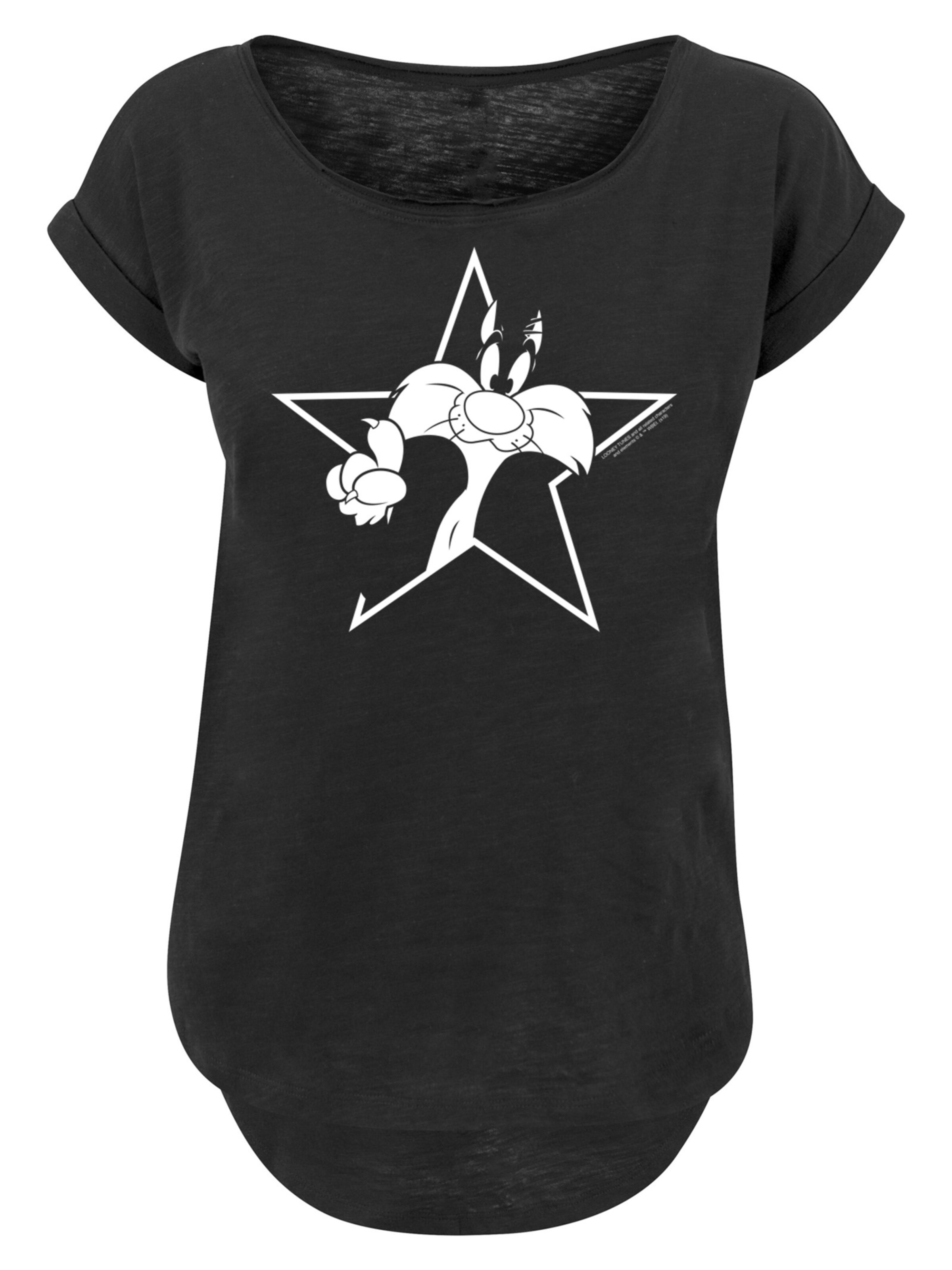 T-shirt 'Looney Tunes Sylvester Mono Star Tunes' F4NT4STIC en Noir ...