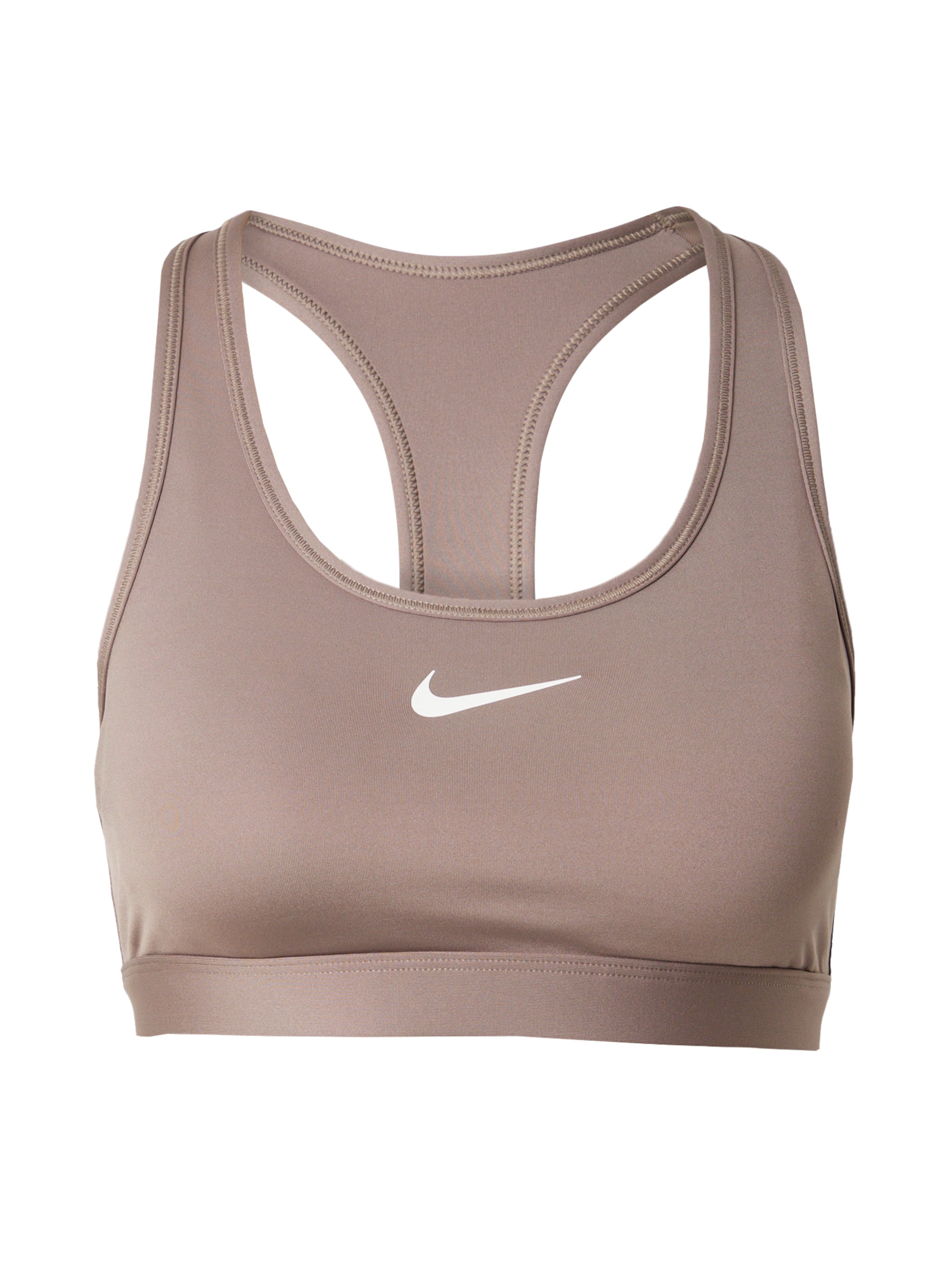 NIKE Korzetová Sportovní podprsenka 'SWOOSH' (Světle Hnědá) | ABOUT YOU