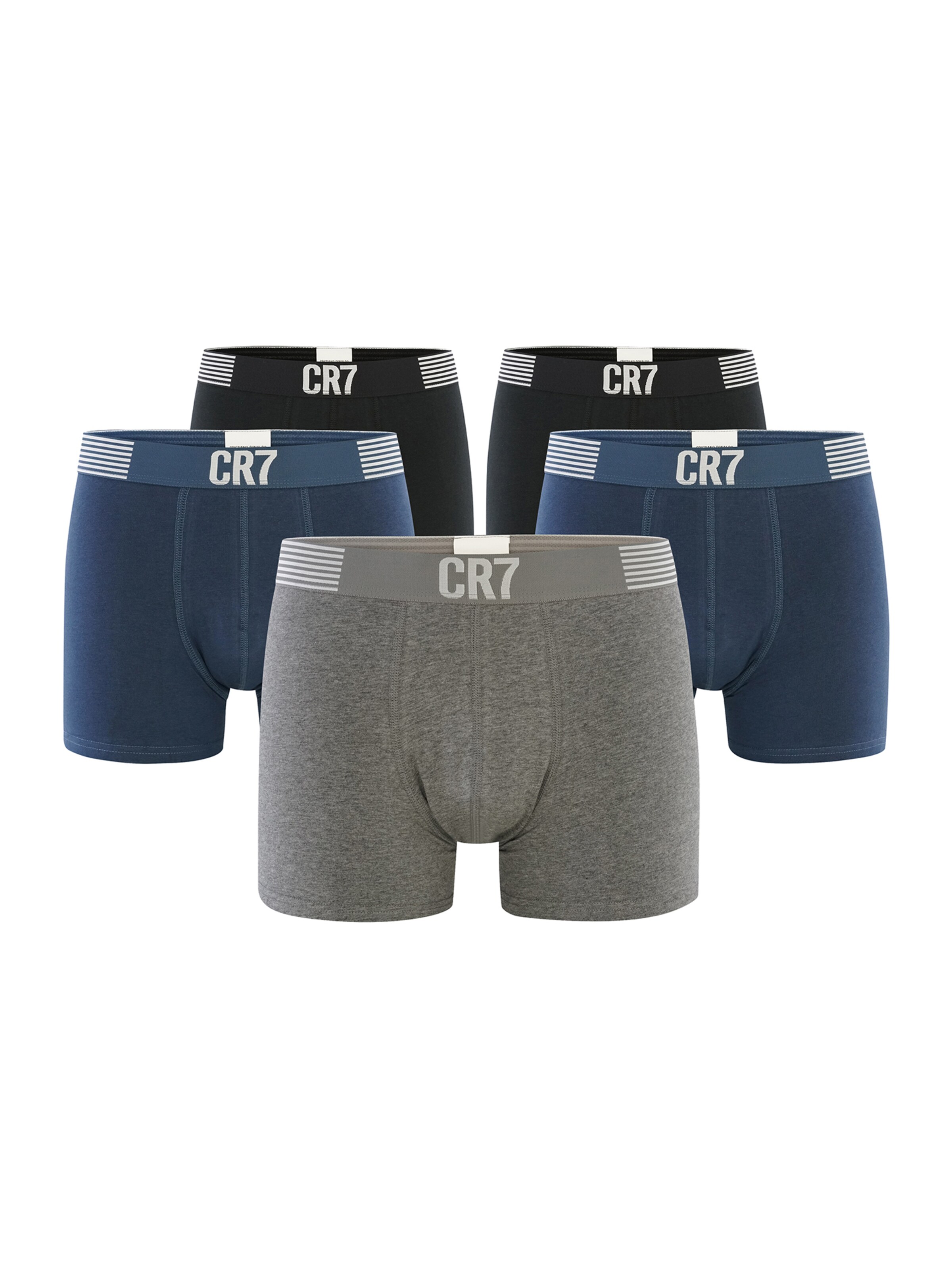 Boxers ' Basic Organic ' CR7 - Cristiano Ronaldo en Bleu, Gris, Noir ...