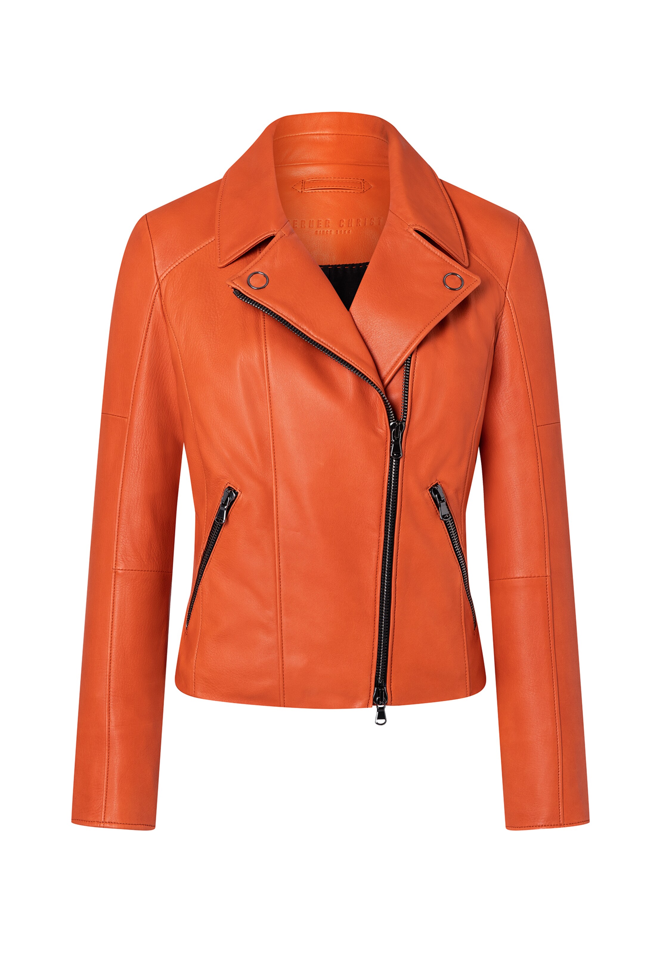 Werner Christ Lederjacke 'Carina' in Orange | ABOUT YOU