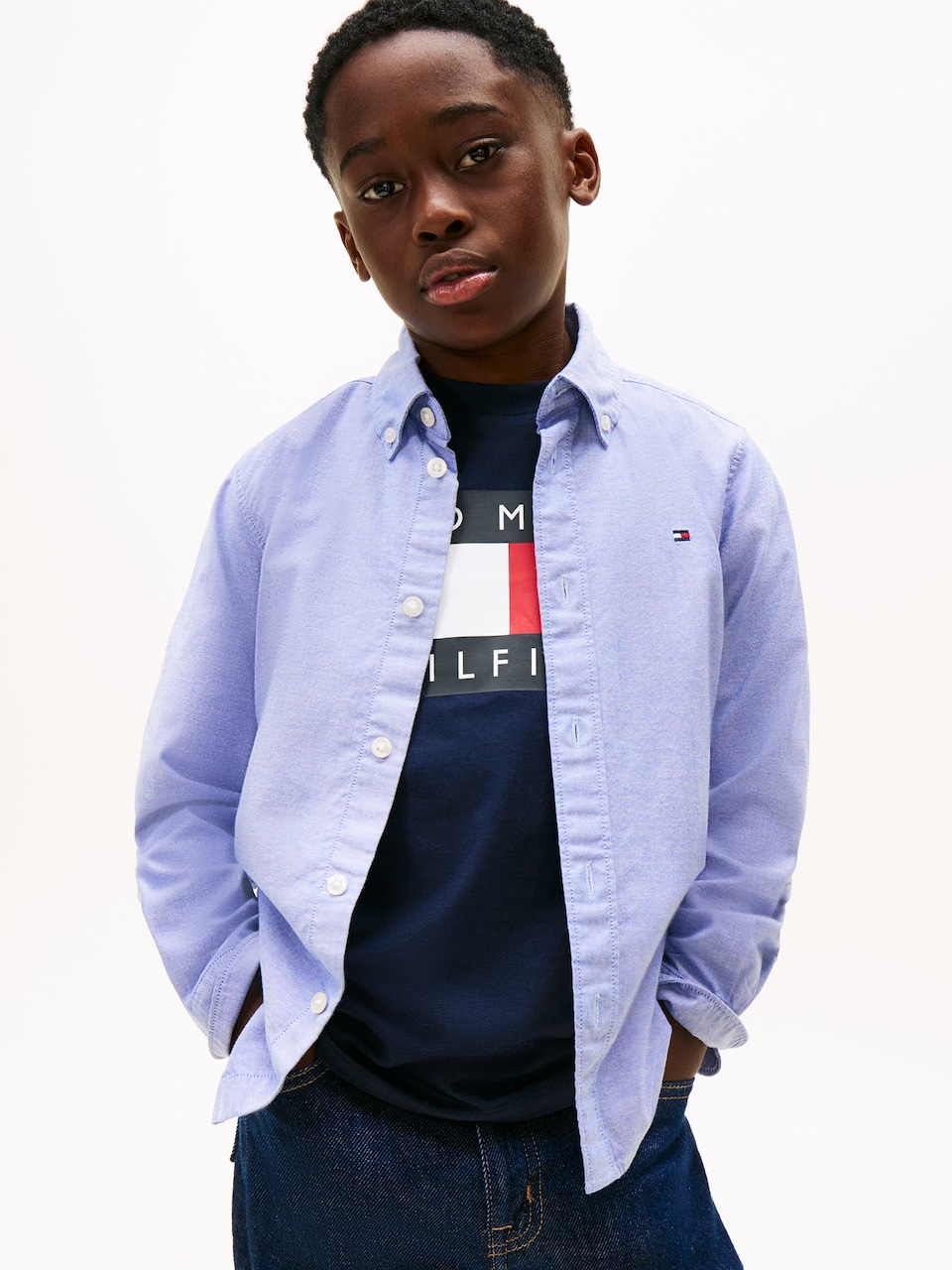 Tengerészkék, Világoskék TOMMY HILFIGER Regular fit Ing | ABOUT YOU