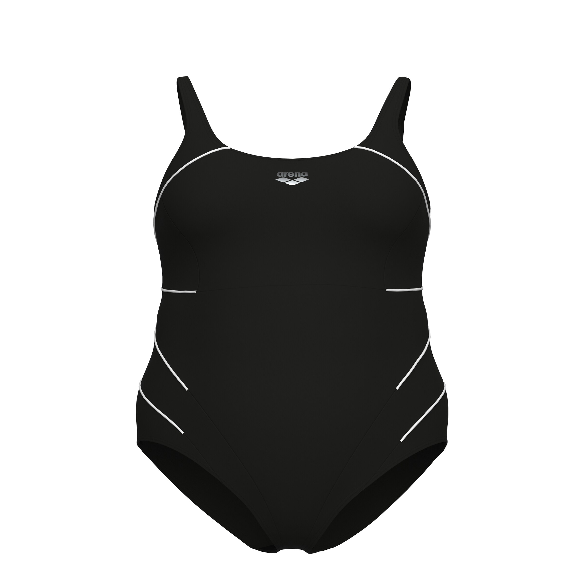 ARENA Bustier Badeanzug 'SHAPEWEAR JEWEL PLUS' in Schwarz | ABOUT YOU