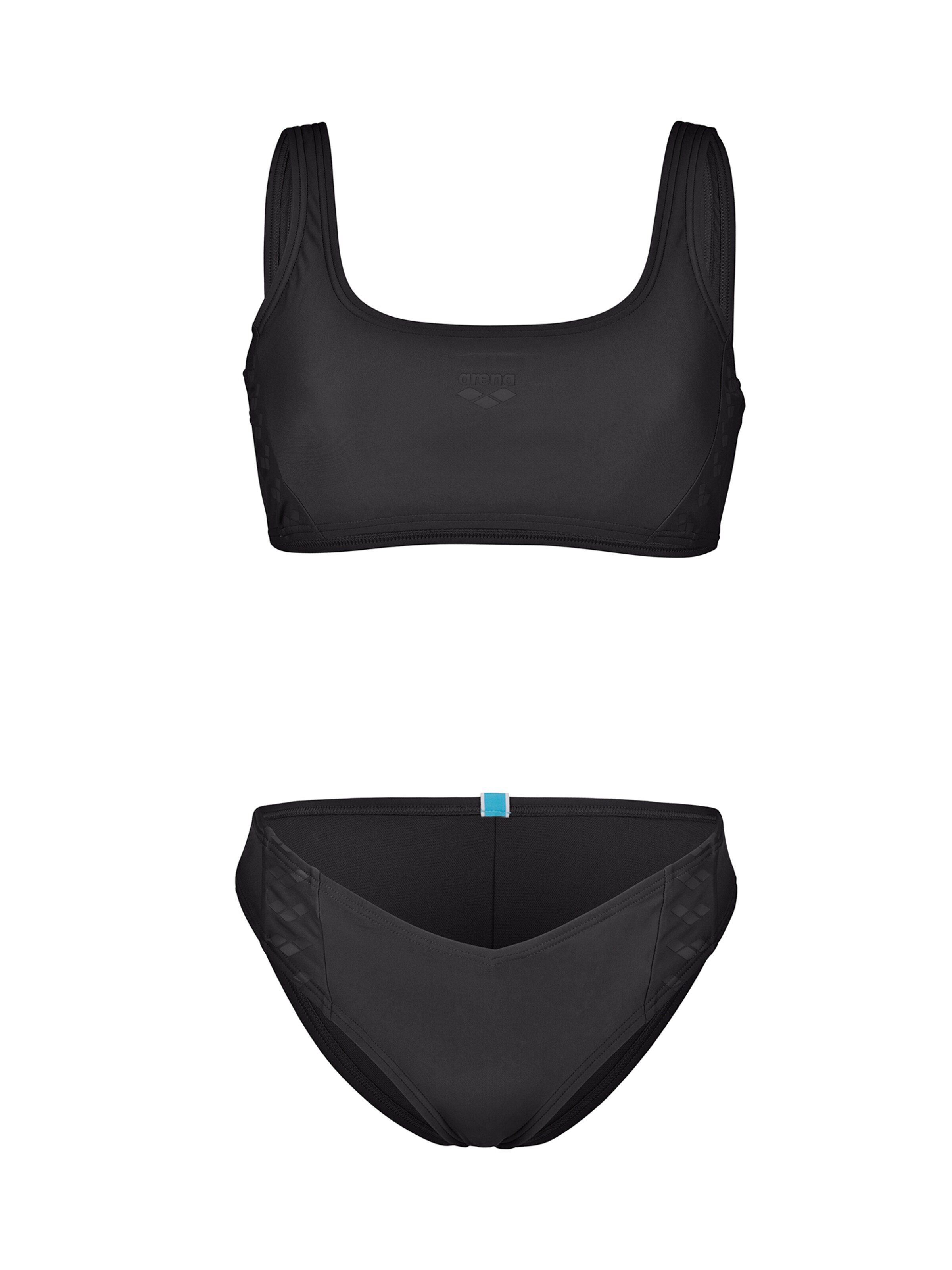 ARENA Bustier Bikini 'TEAM STRIPE' in Zwart | ABOUT YOU