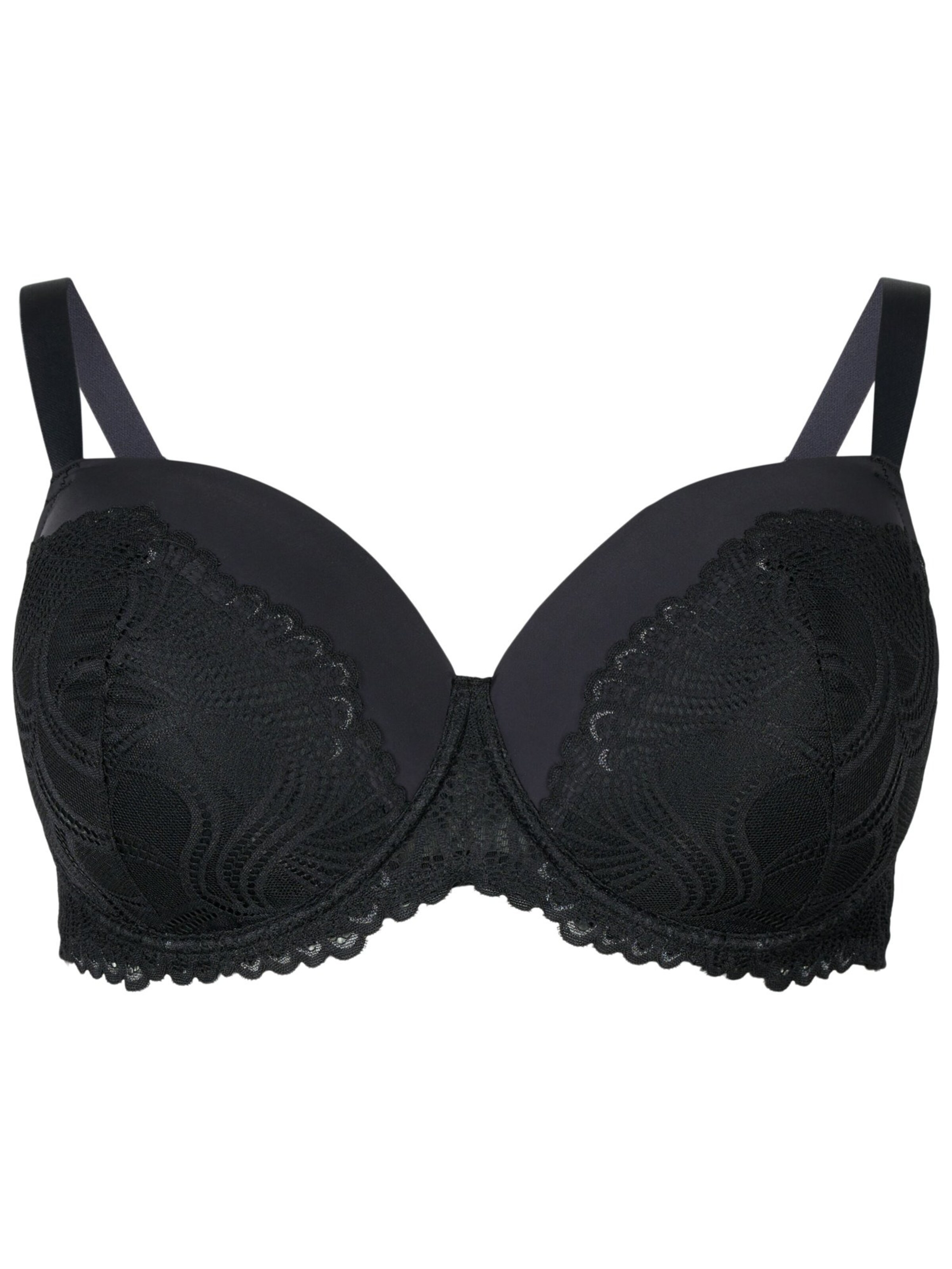Devoted by Zizzi Balconette Sutien 'LUNA' pe Negru | ABOUT YOU