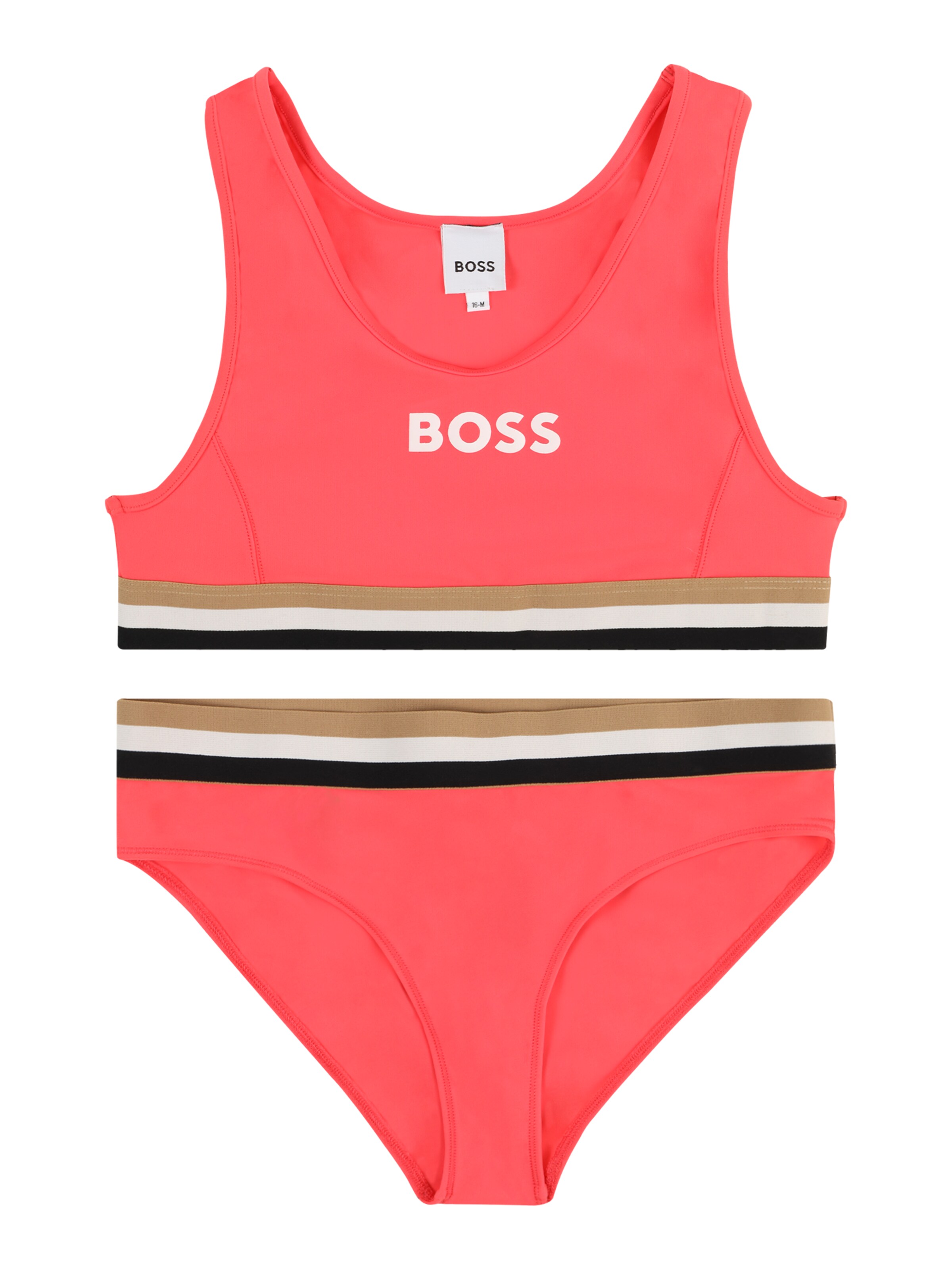 BOSS Bustier Bikini in Oranjerood | ABOUT YOU