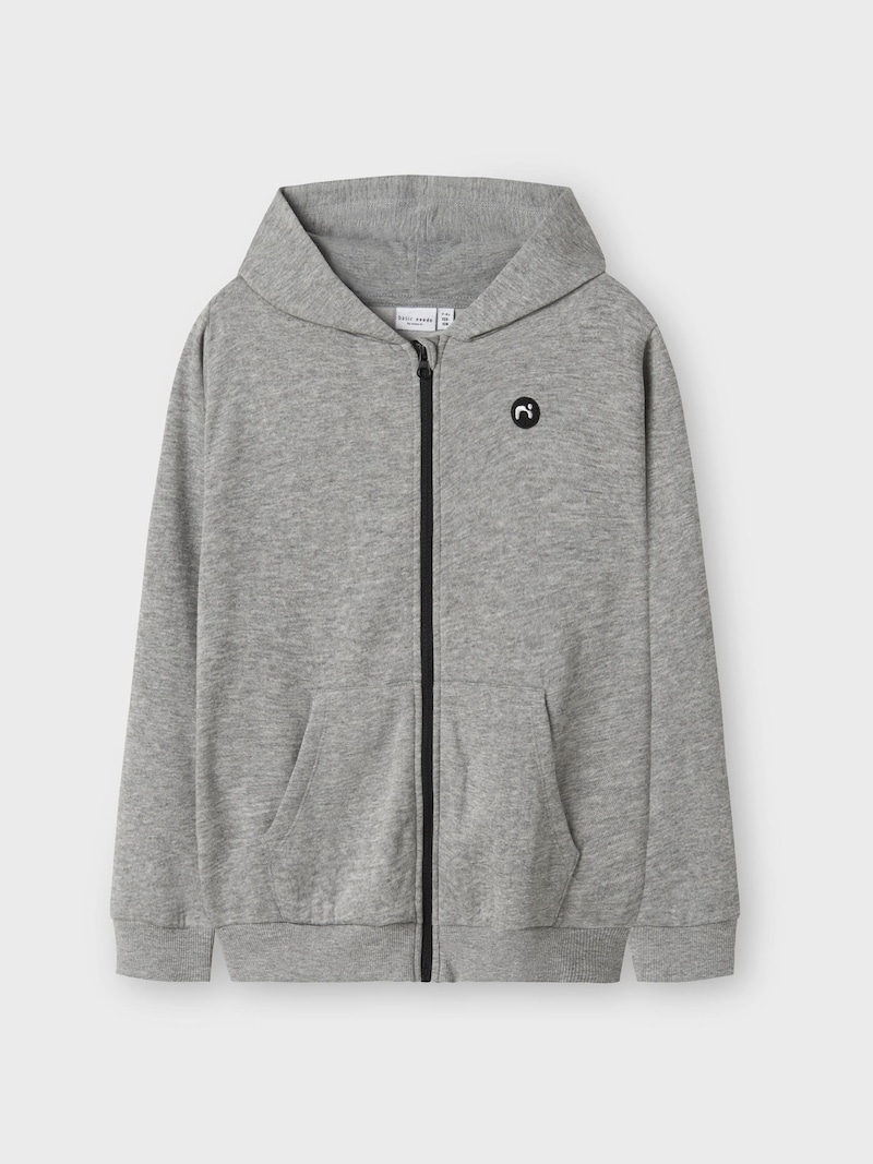 NAME IT Tepláková bunda 'NKMVIMO' vo farbe Sivá | ABOUT YOU