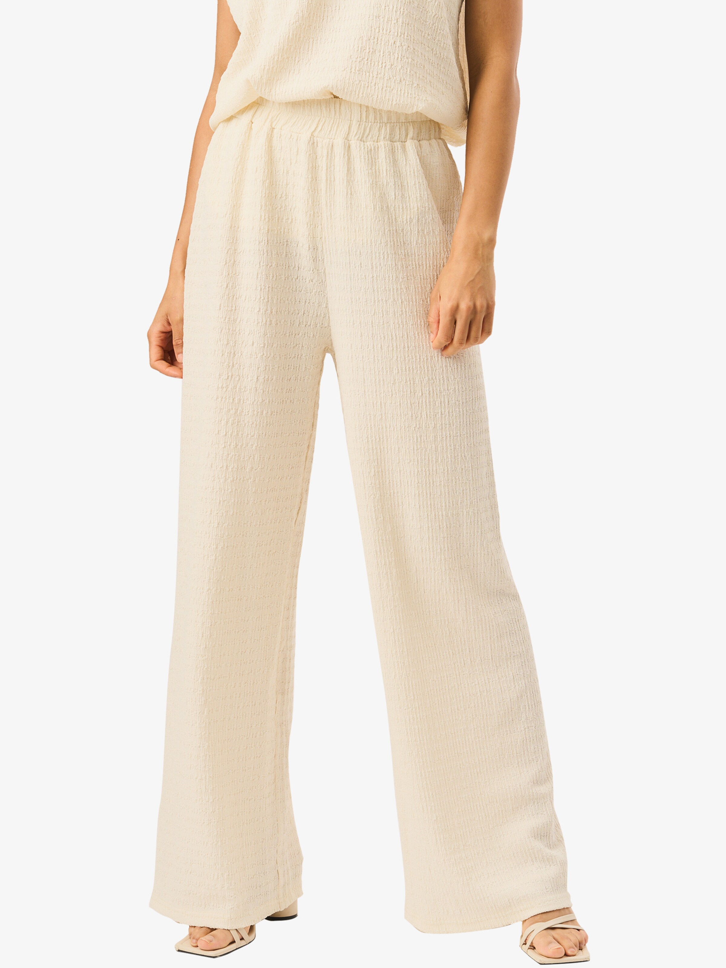 GINI LONDON Wide Leg Hose in Elfenbein | ABOUT YOU