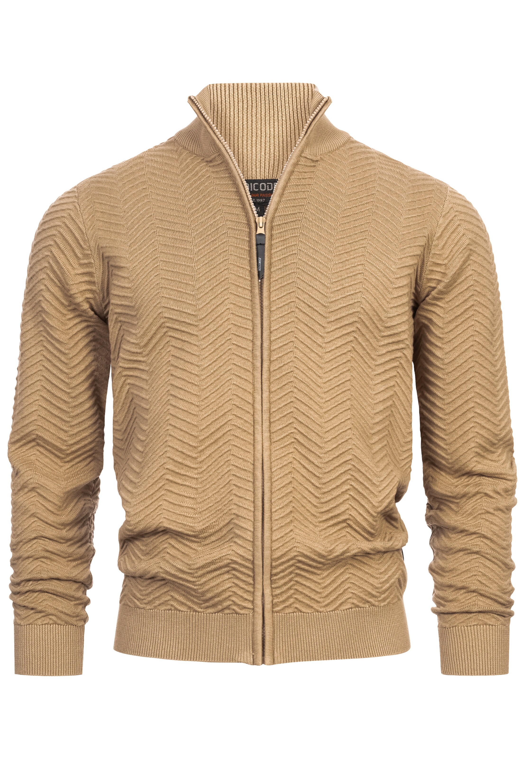 INDICODE JEANS Gebreid vest 'Lexson' in Sand | ABOUT YOU