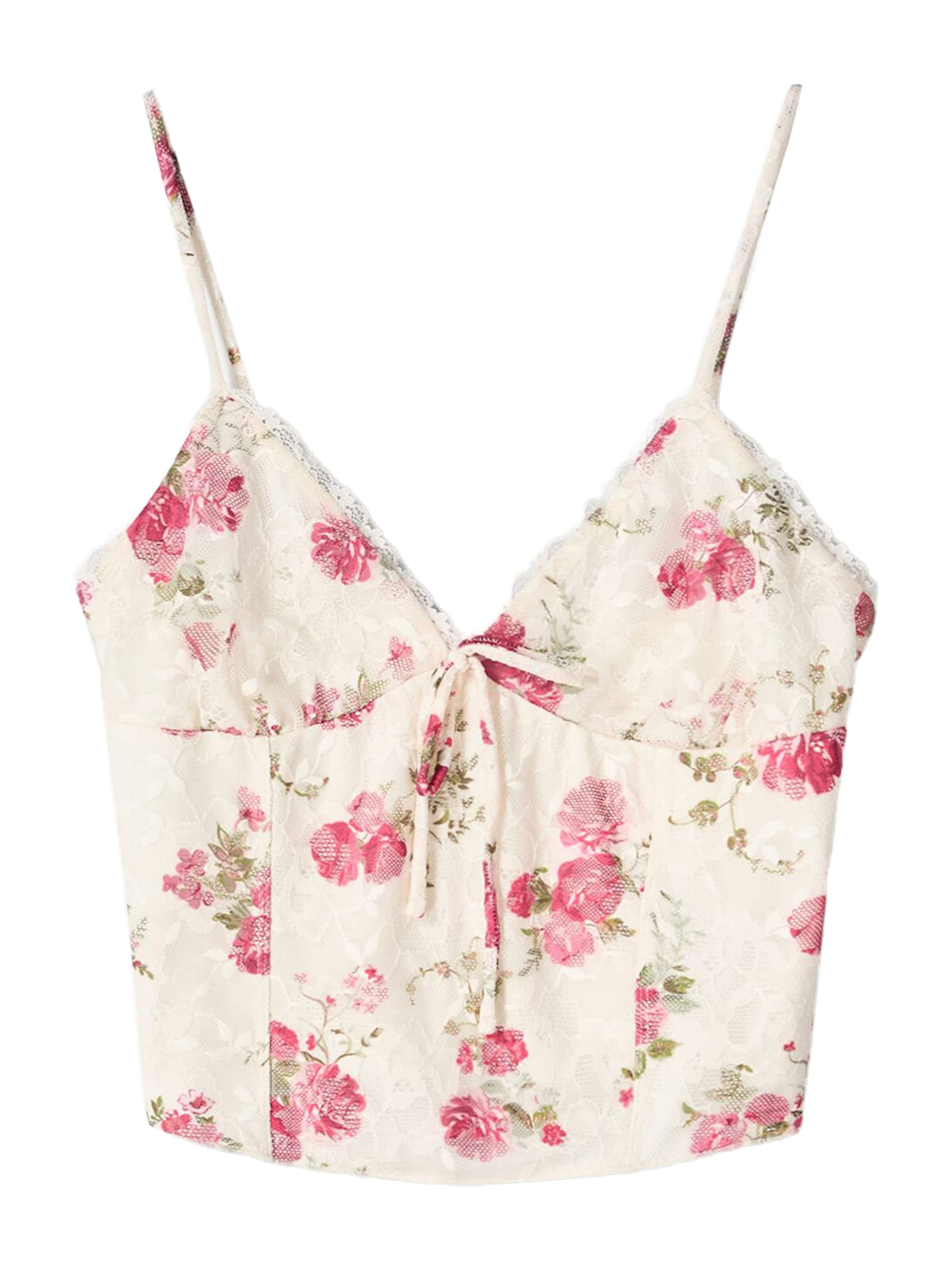 Bershka Top in Ecru | ABOUT YOU