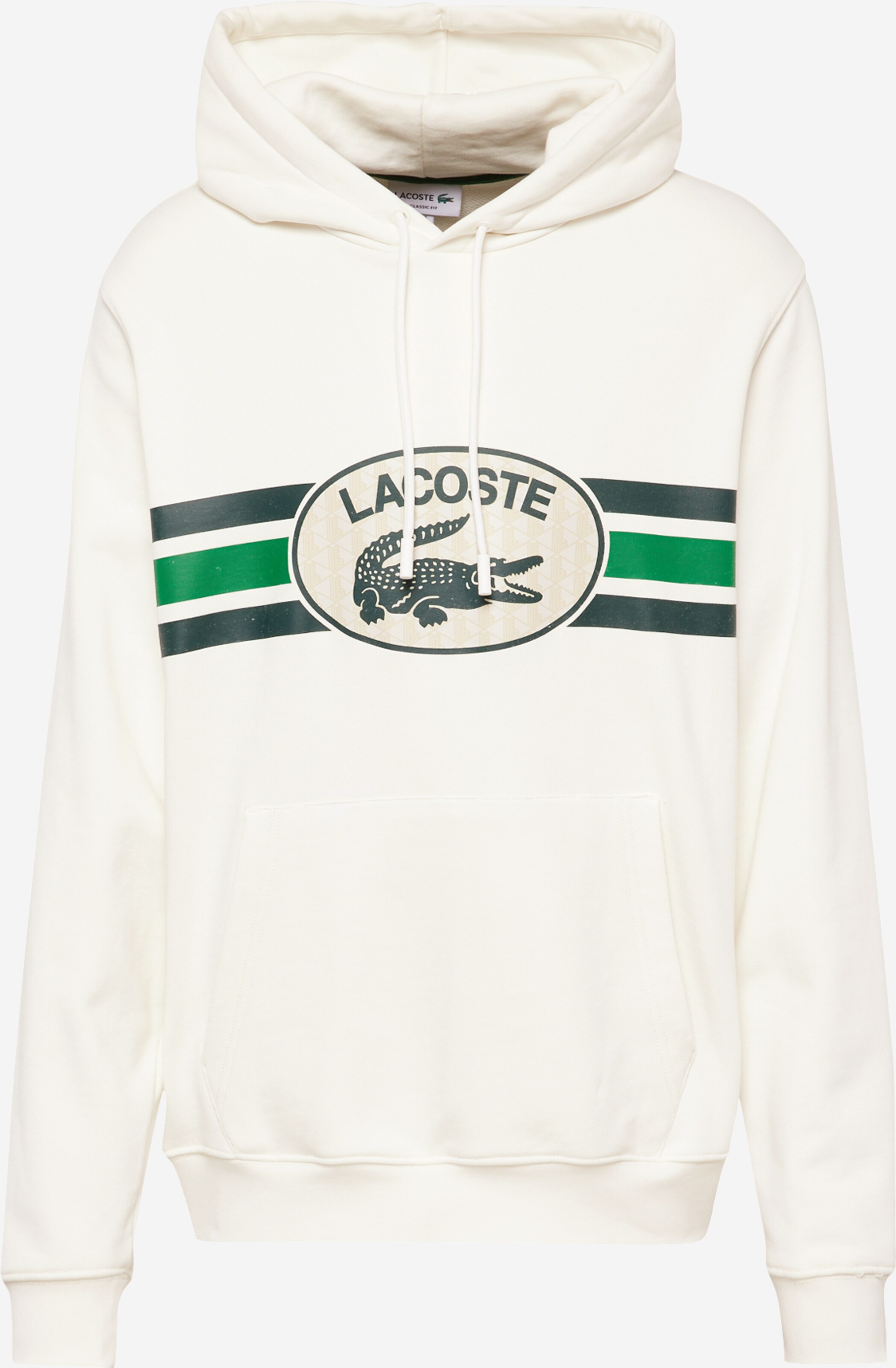 LACOSTE Μπλούζα φούτερ σε Φυσικό Λευκό | ABOUT YOU