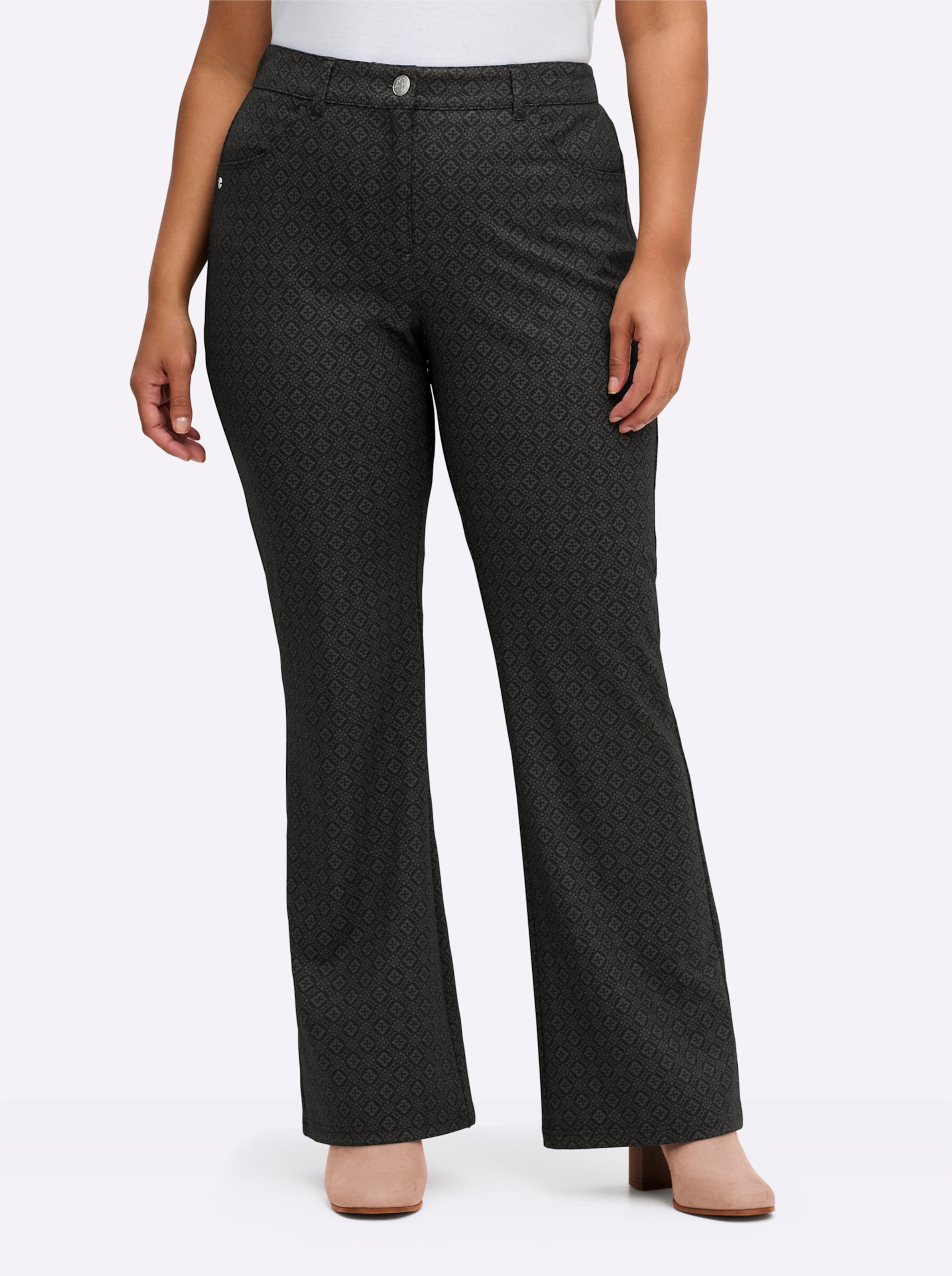 SHEEGO Bootcut Παντελόνι σε Γραφίτης | ABOUT YOU