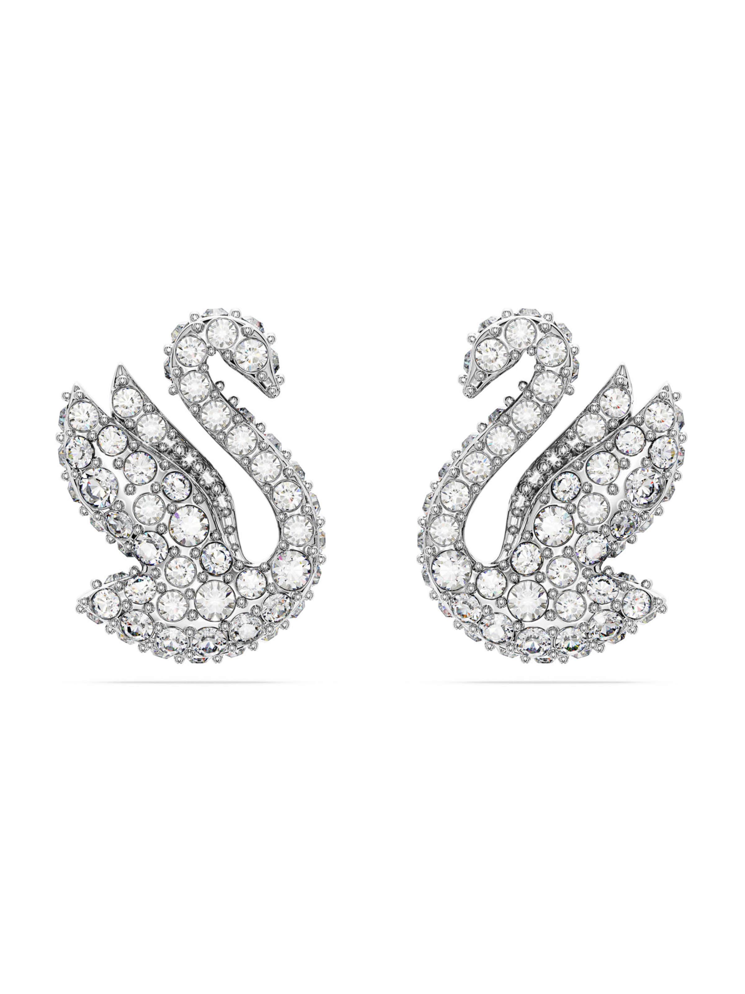 Swarovski swan stud earrings store