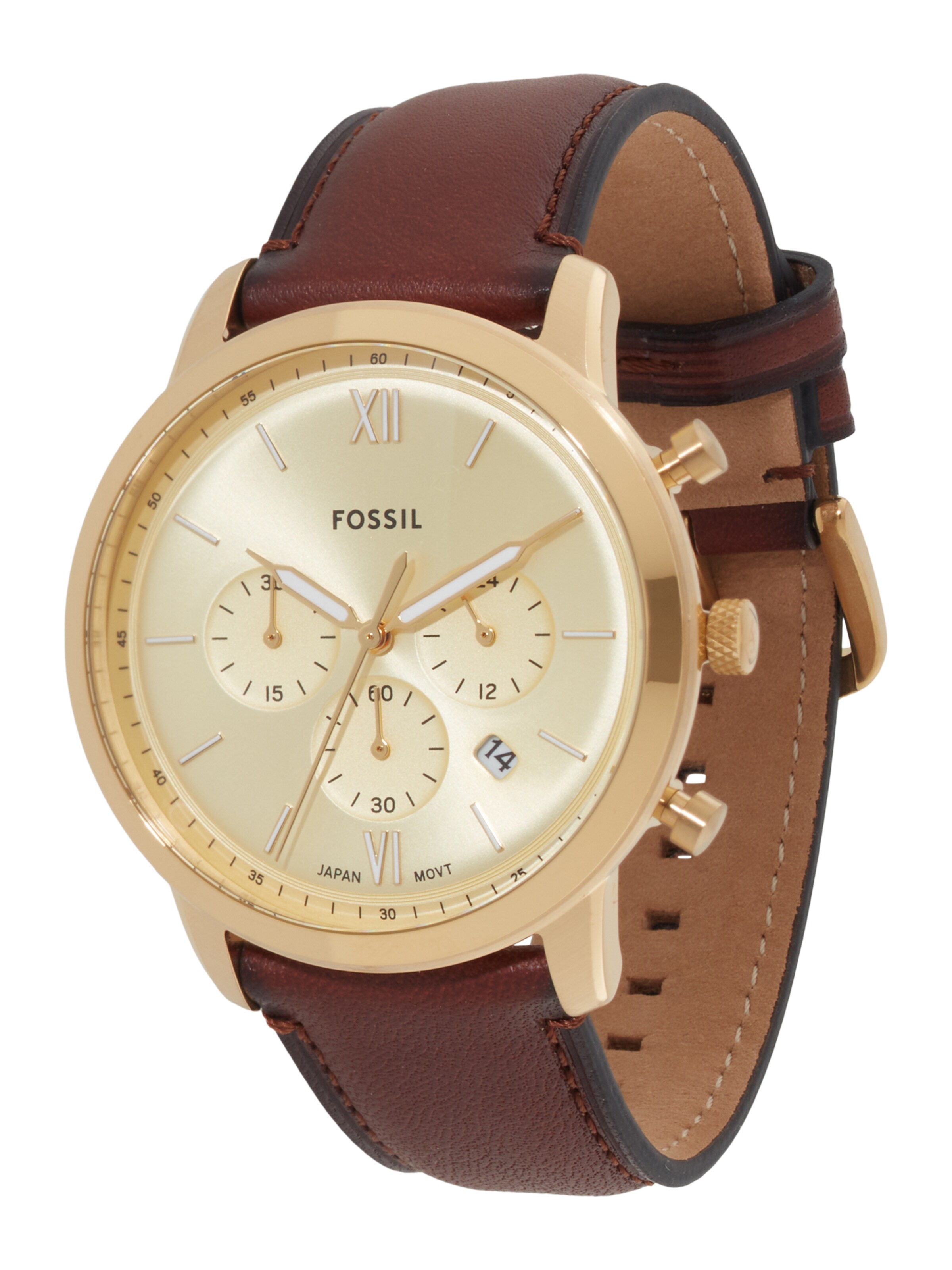 Auksas FOSSIL Analoginis (įprasto dizaino) laikrodis 'NEUTRA' | ABOUT YOU