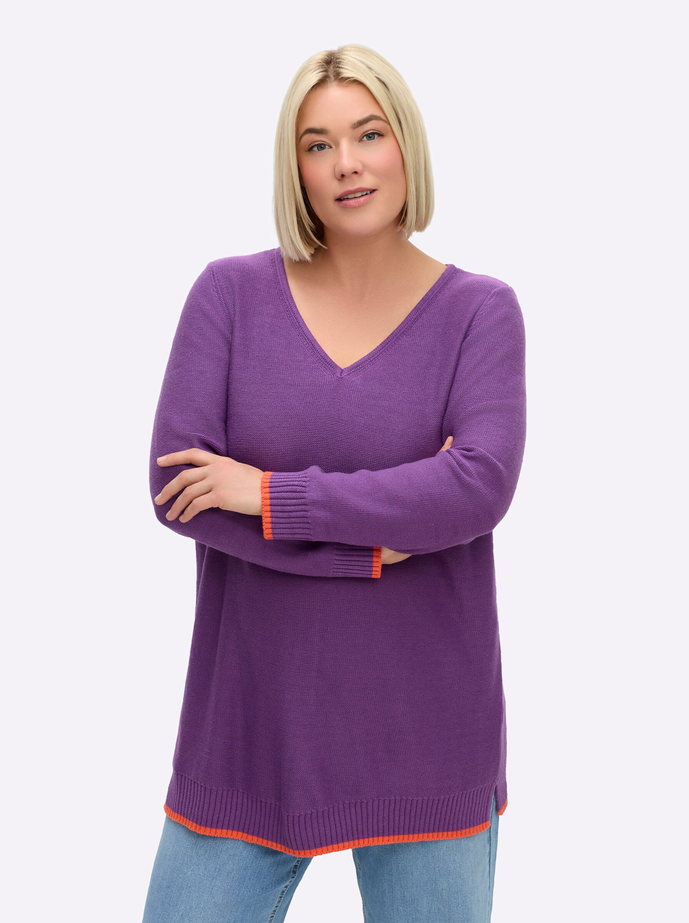SHEEGO Pullover in Lila | ABOUT YOU