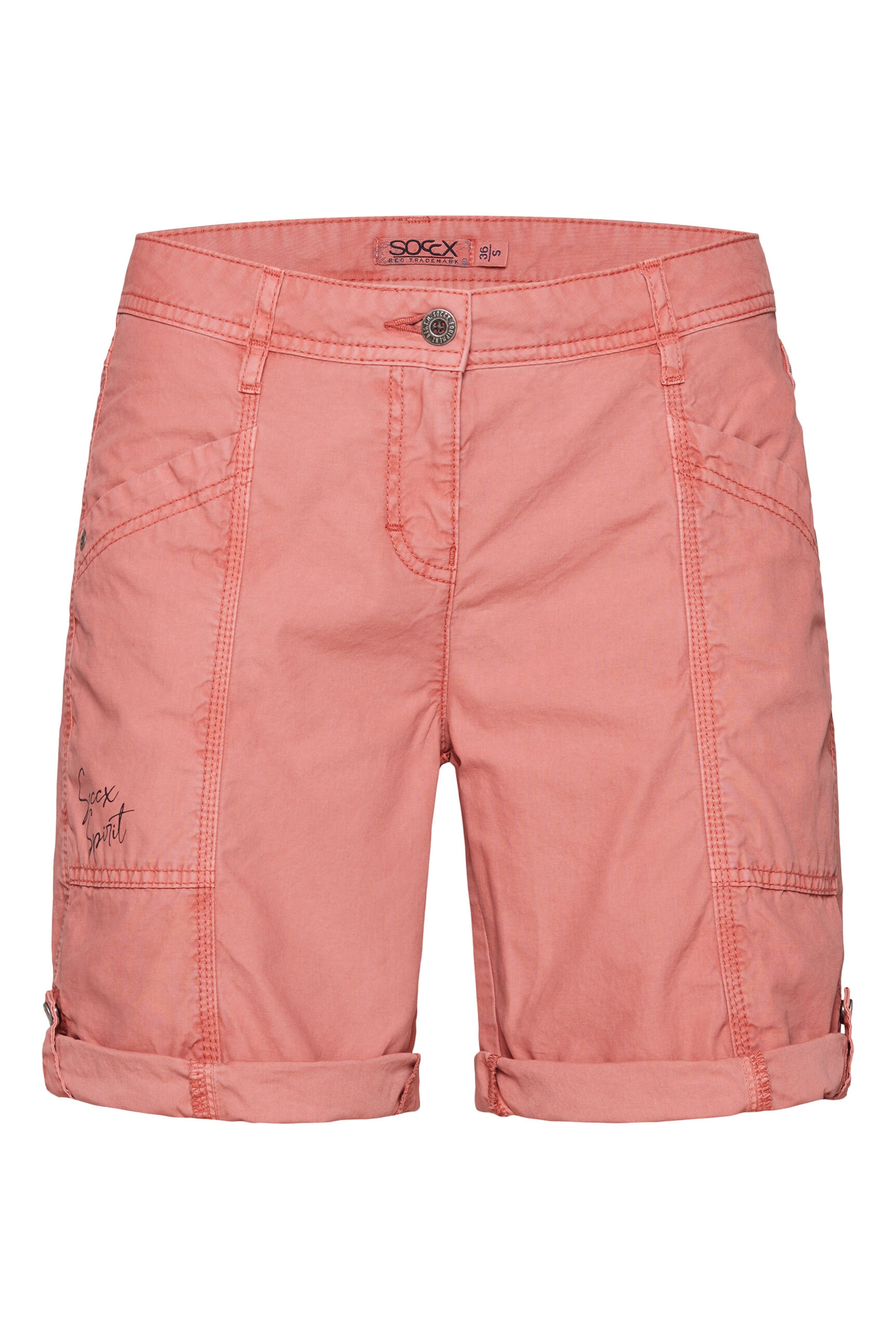 Soccx Regular Bermuda mit Turn-Up-Saum in Rot | ABOUT YOU