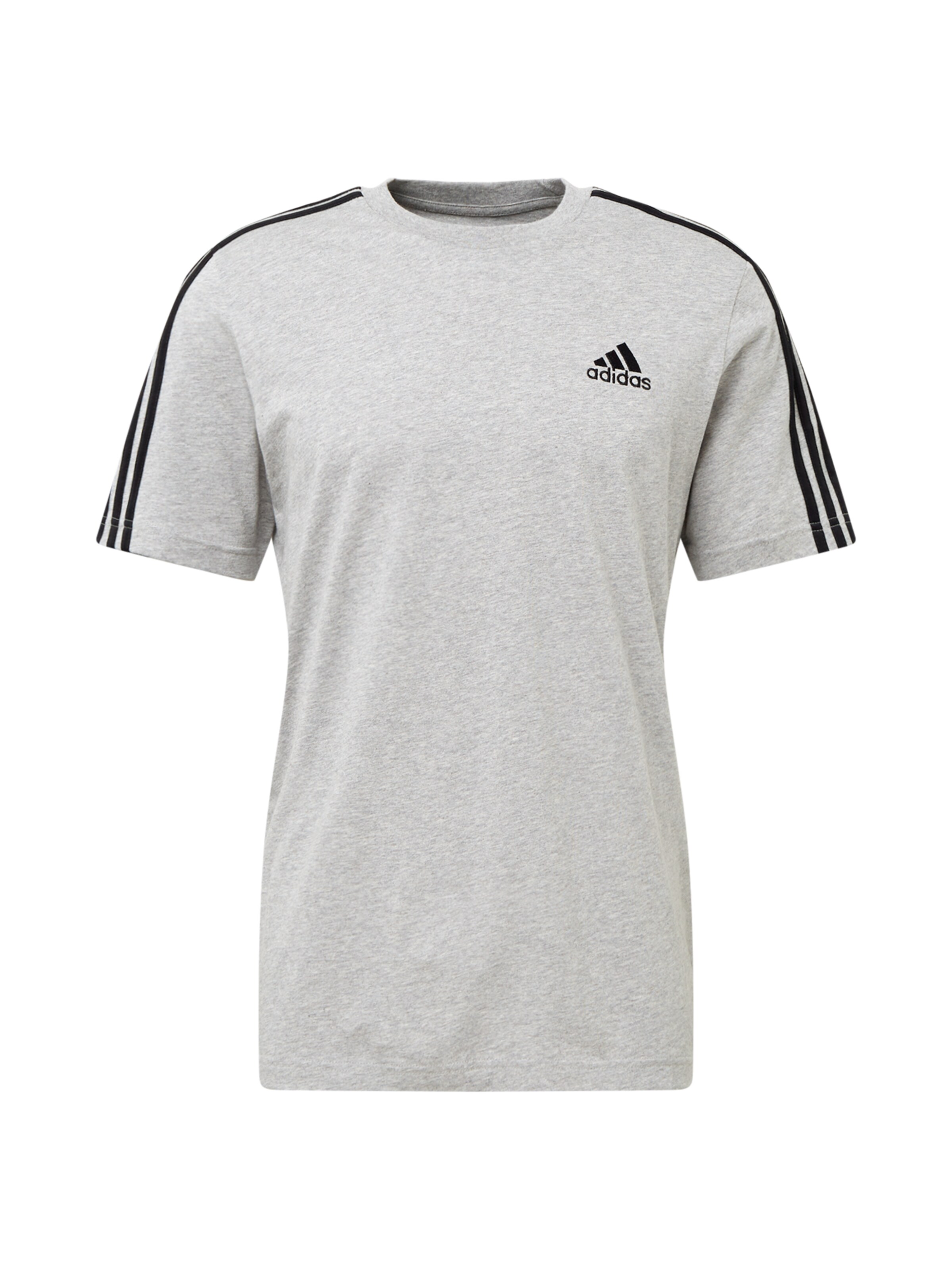 ADIDAS SPORTSWEAR Funkční tričko 'Essentials 3-Stripes' (Šedý Melír ...