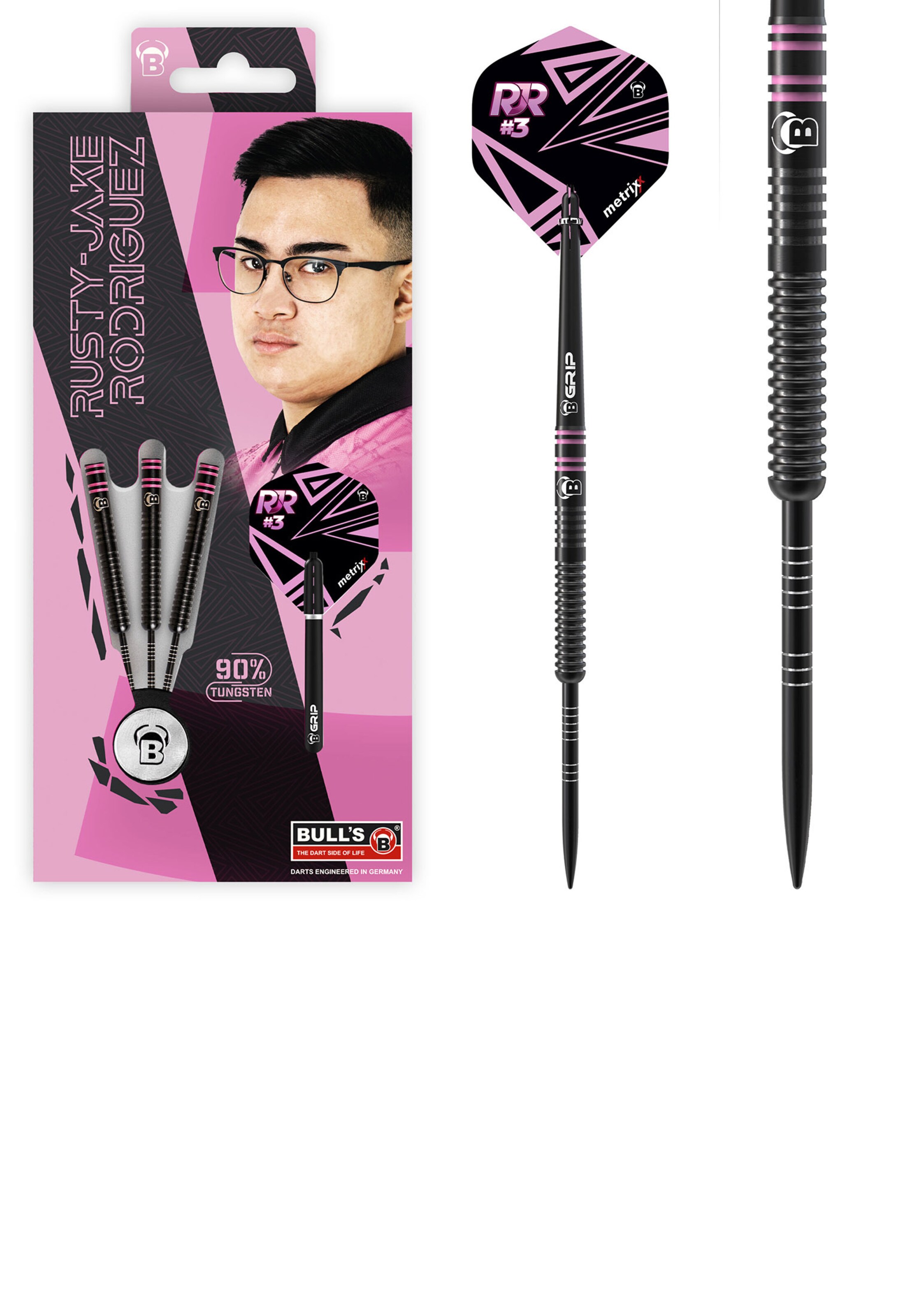 BULL'S Steeldarts ' Rusty Jake Rodriguez Dartpfeile Darts-Set Profi 21 ...