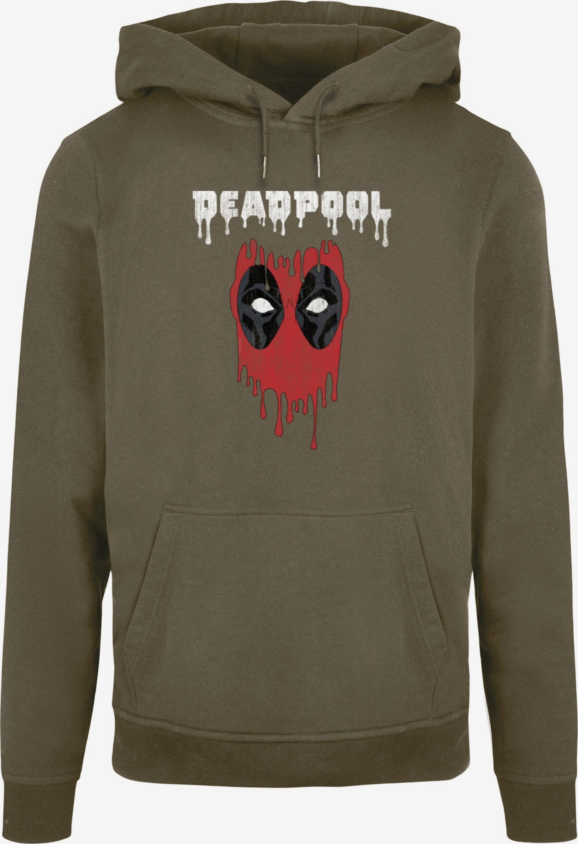 ABSOLUTE CULT Sweatshirt 'Deadpool - Dripping Head' in Olijfgroen ...