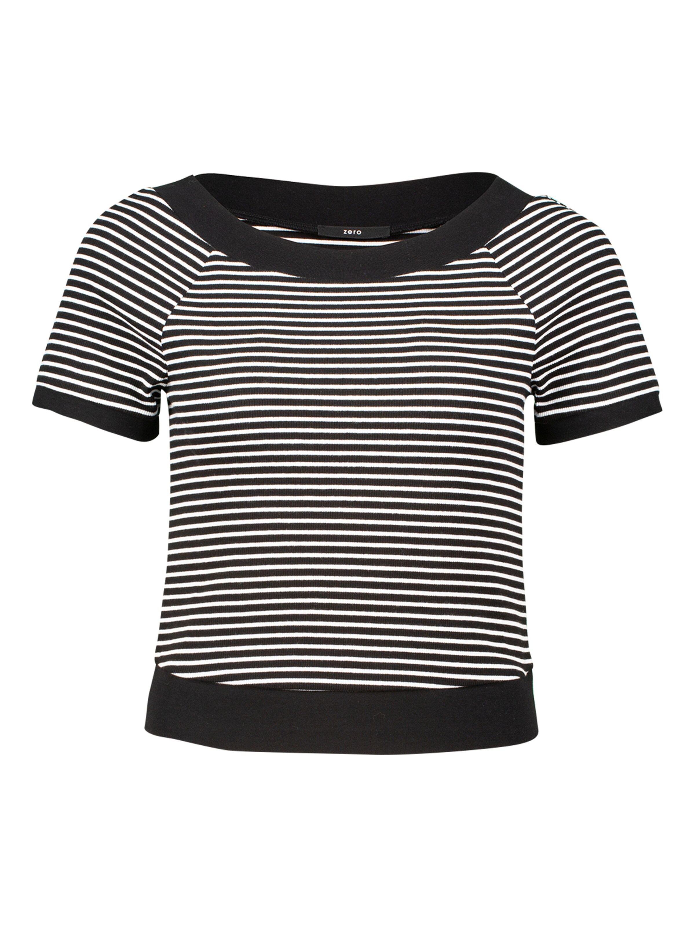 zero Streifenshirt mit Raglan Ärmel in Schwarz | ABOUT YOU