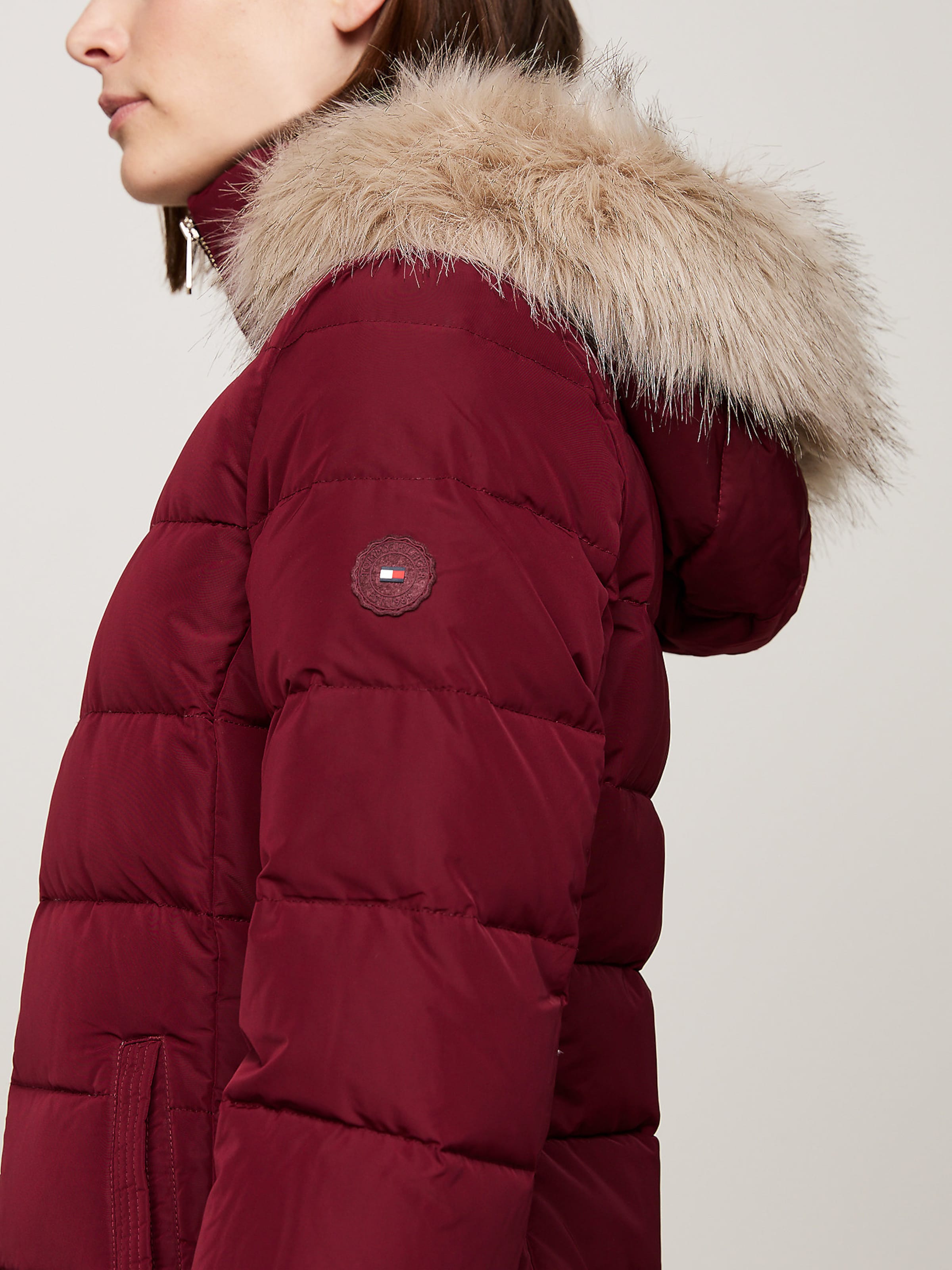 Tommy hilfiger women's red coat store