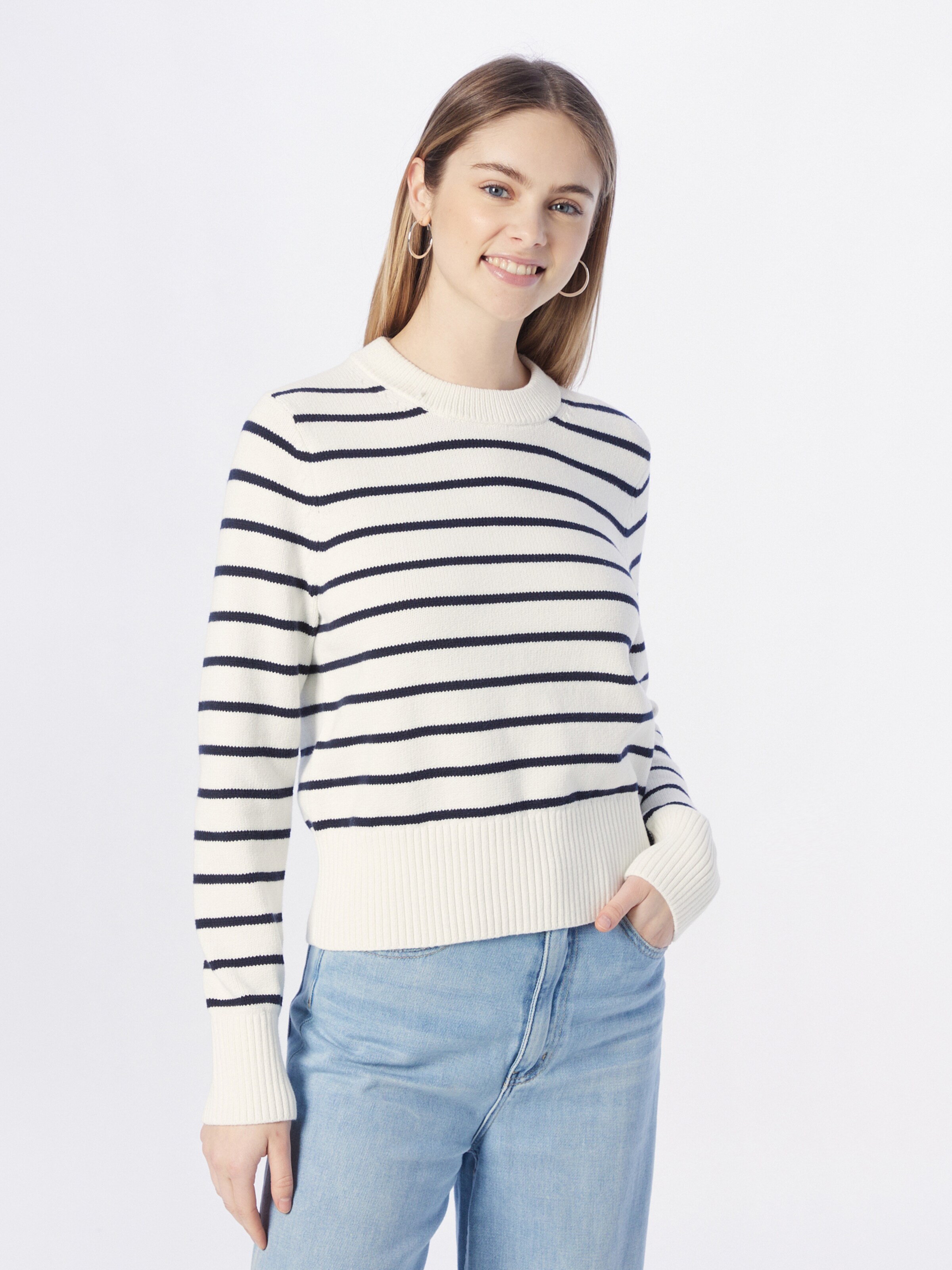 TOMMY HILFIGER Sweater Breton in White ABOUT YOU