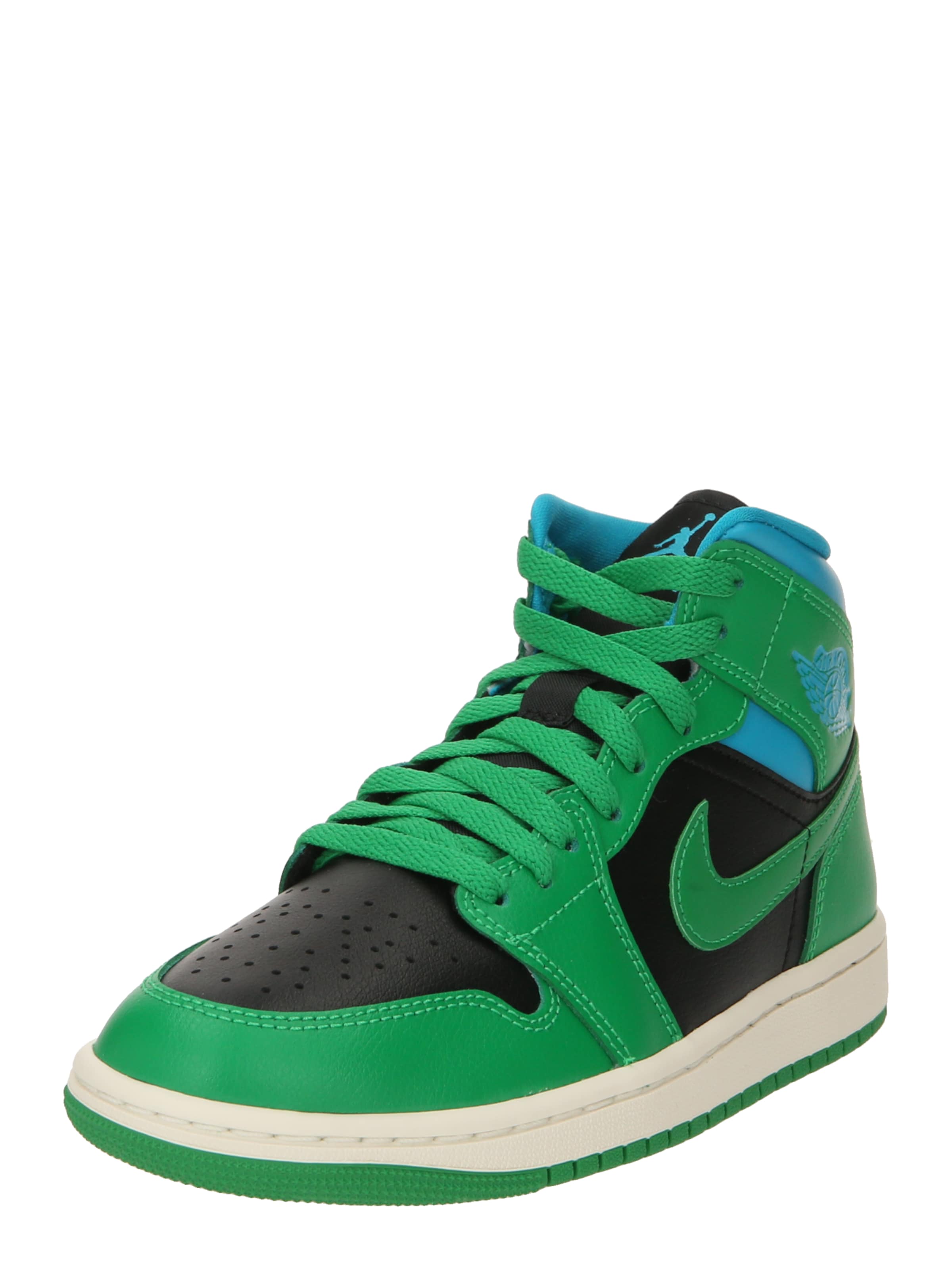 Nike Sportswear Sapatilhas altas 'AIR JORDAN 1 MID' em Verde, Preto ...