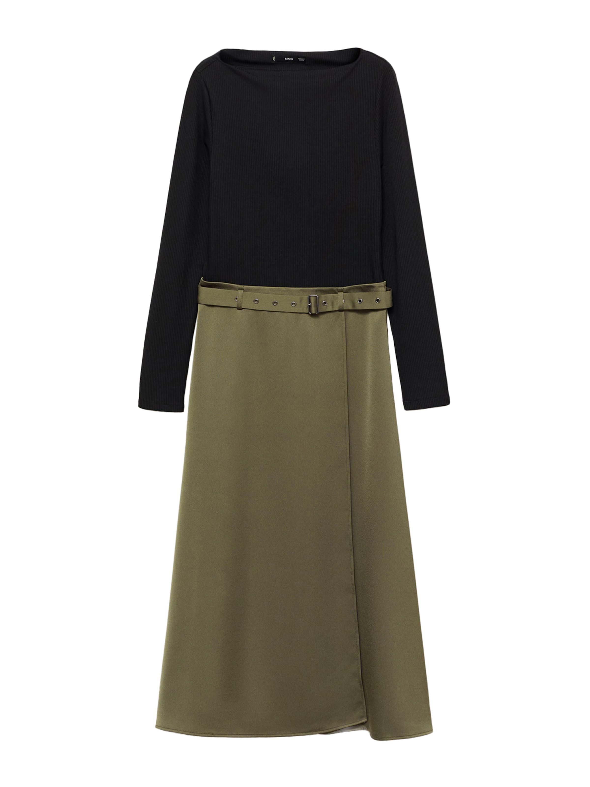 MANGO Šaty 'Grace' vo farbe Kaki | ABOUT YOU