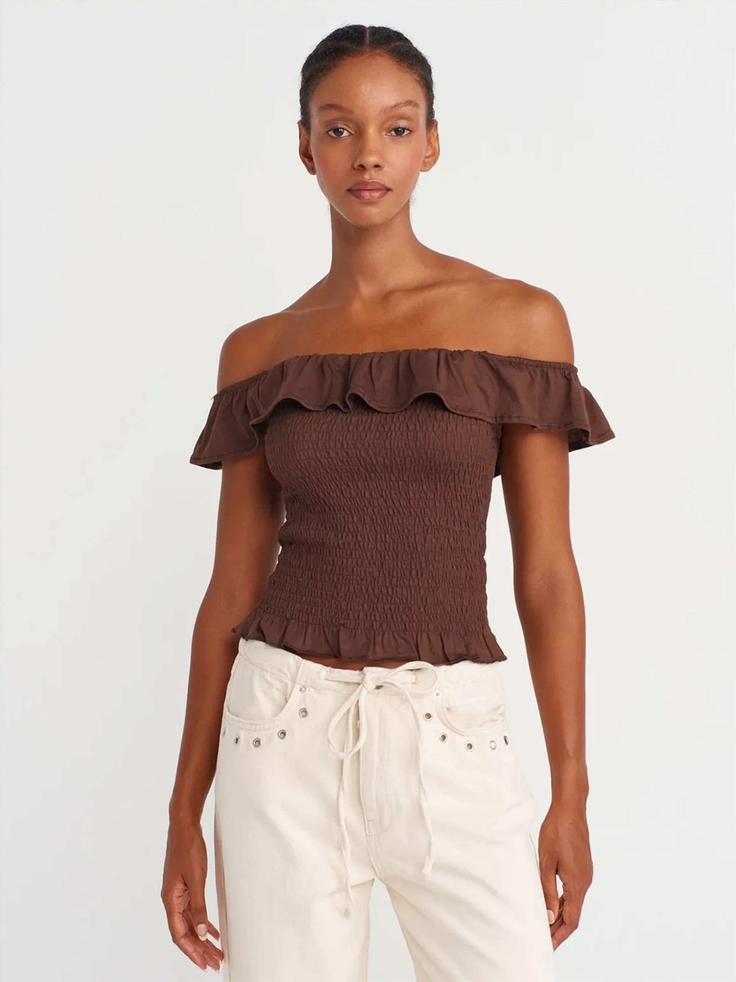 Dilvin Blouse in Kastanjebruin | ABOUT YOU