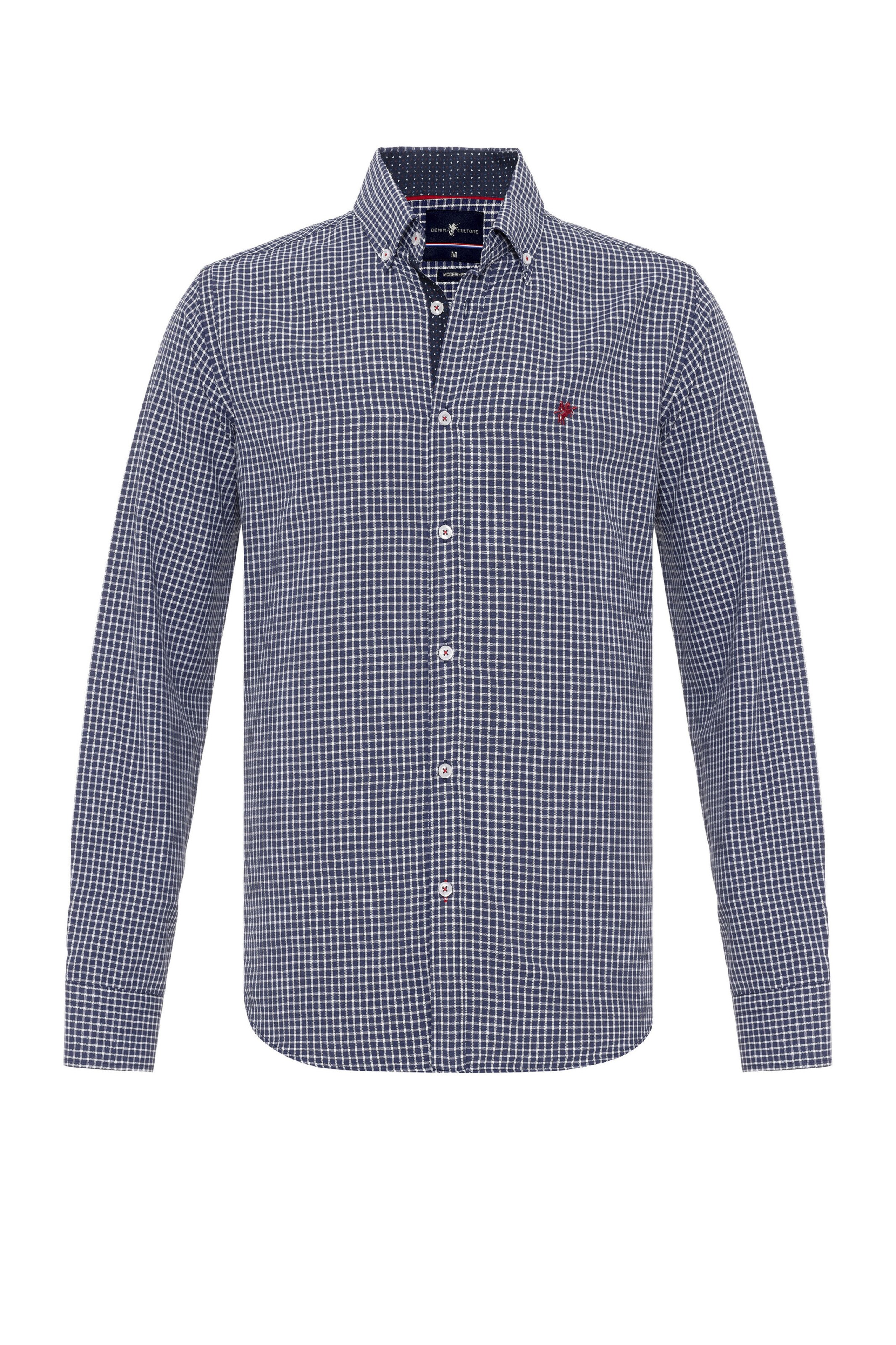 Tamsiai Mėlyna DENIM CULTURE Standartinis modelis Marškiniai 'LUIZ ...