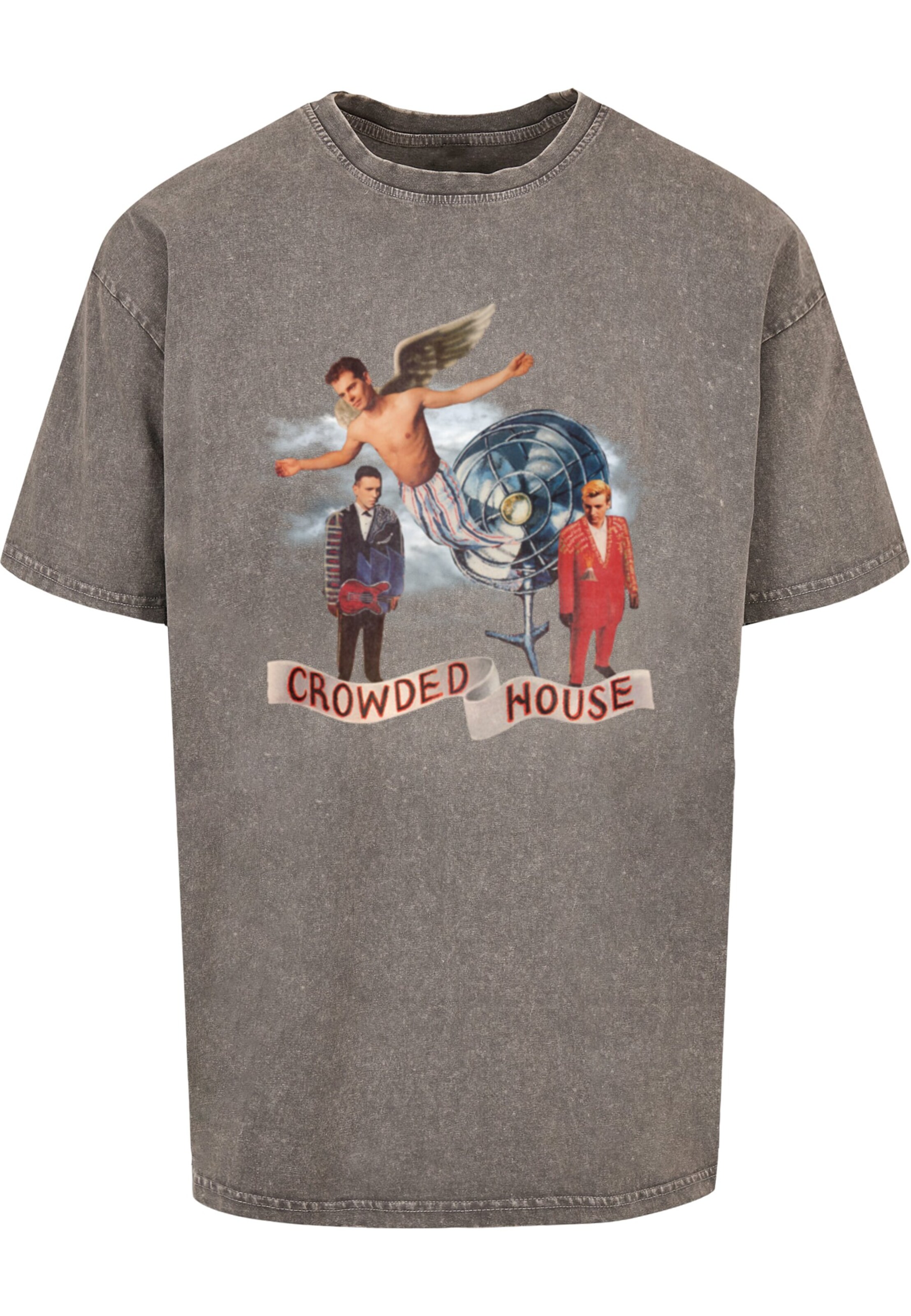 Merchcode Shirt 'Crowded House - Fan Art' in Grau | ABOUT YOU