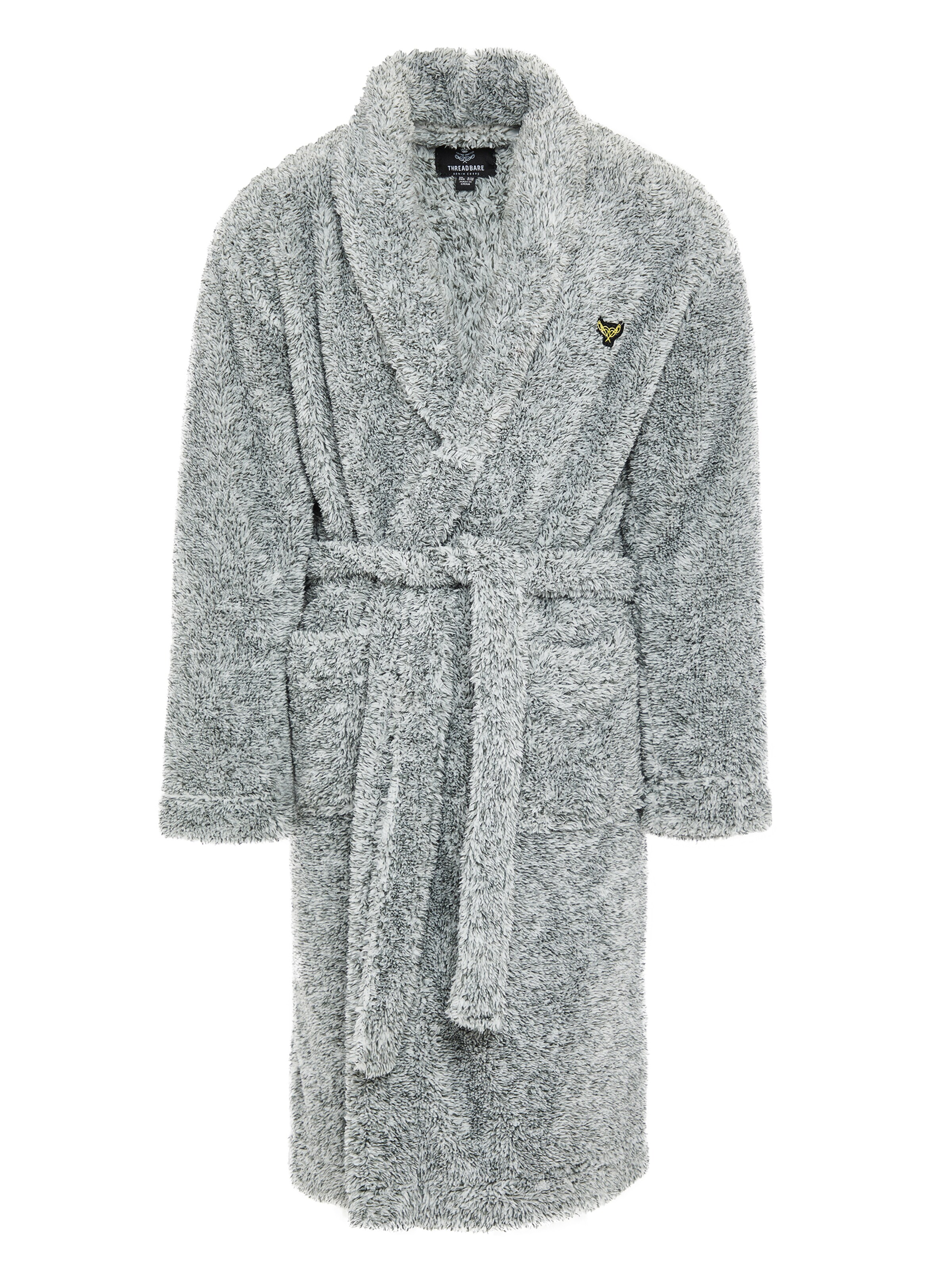 Threadbare Badjas lang 'Robert Robe' in Grijs Gemêleerd | ABOUT YOU