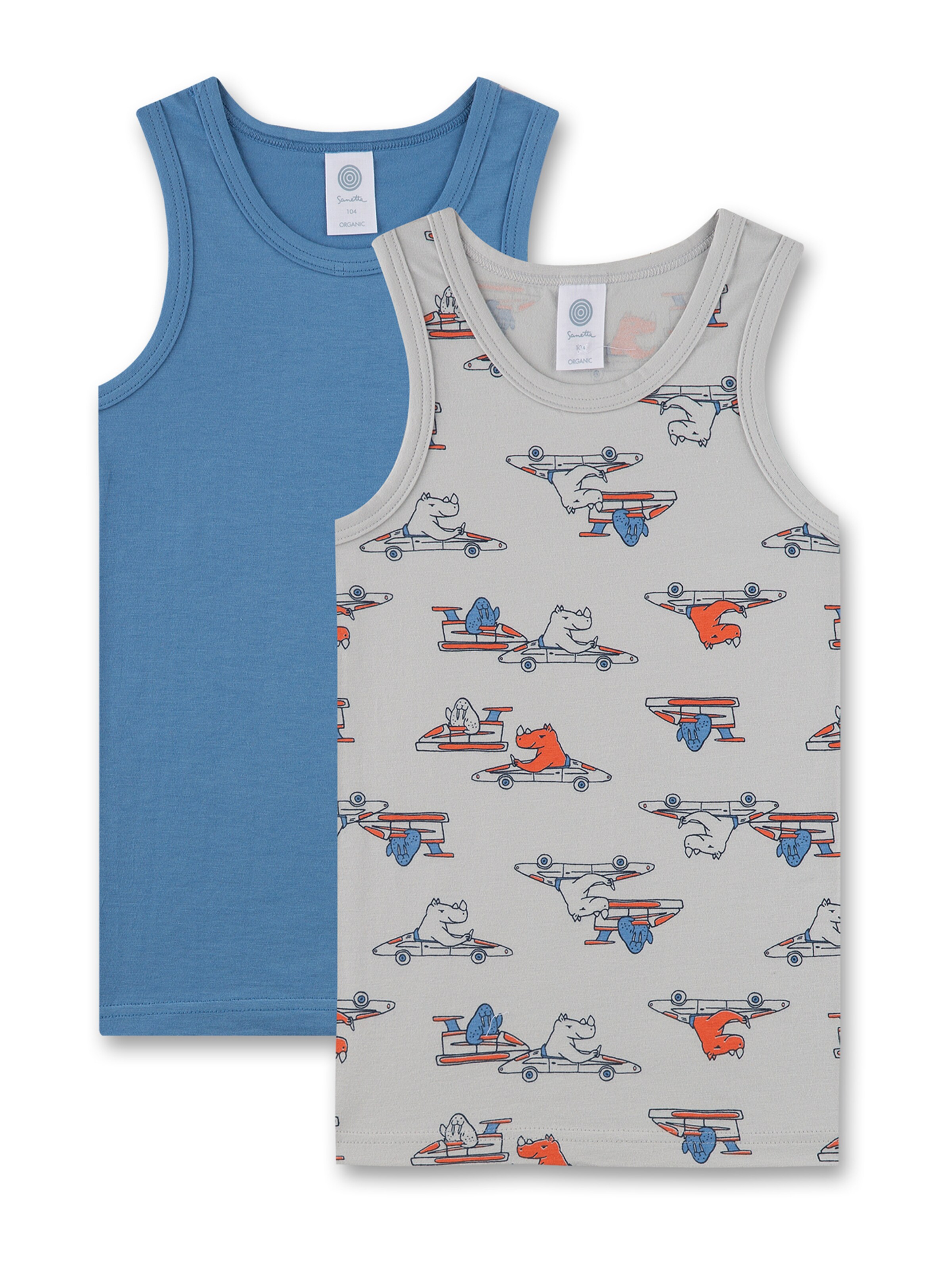 Maillot de corps SANETTA en Bleu Denim, Gris Clair | ABOUT YOU