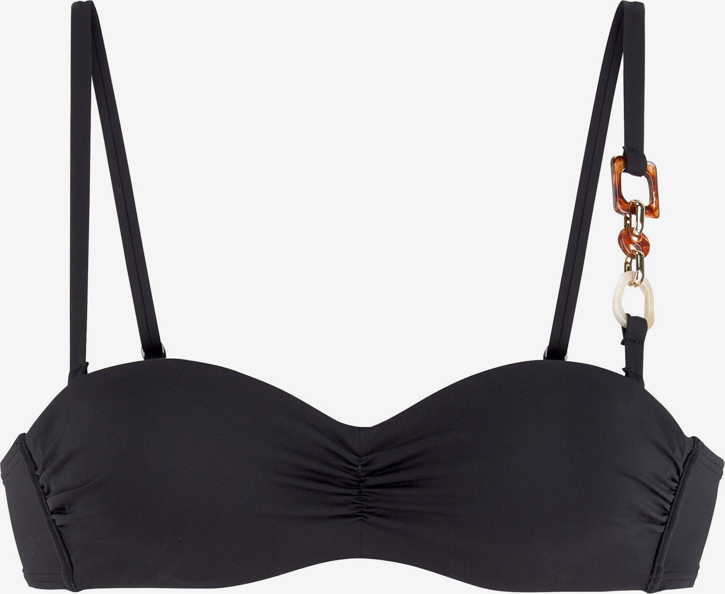 LASCANA Balconette Sutien costum de baie 'Wire' pe Negru | ABOUT YOU
