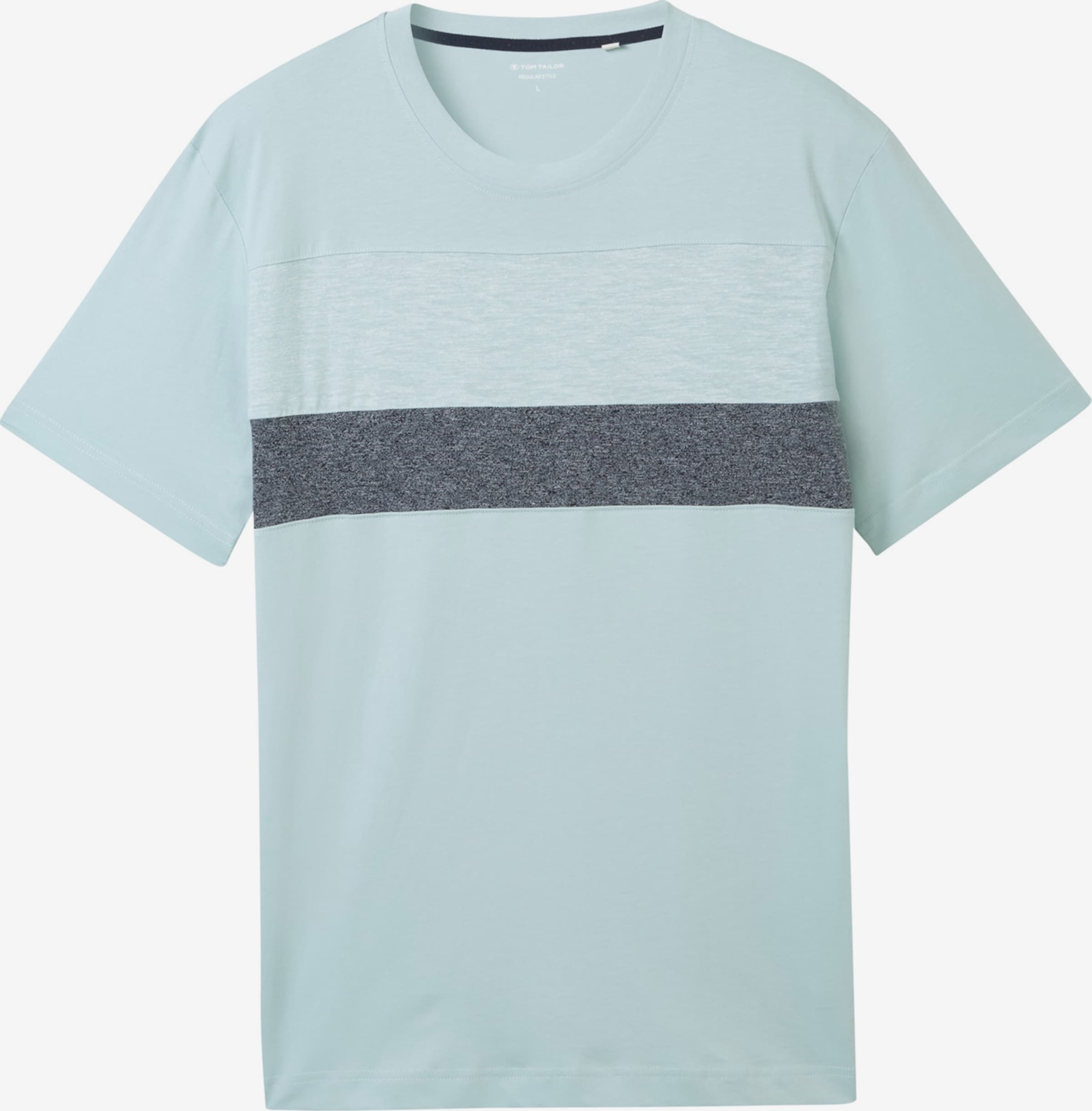 TOM TAILOR Majica v Svetlo Modra, Temno Modra, Progasto Modra | ABOUT YOU