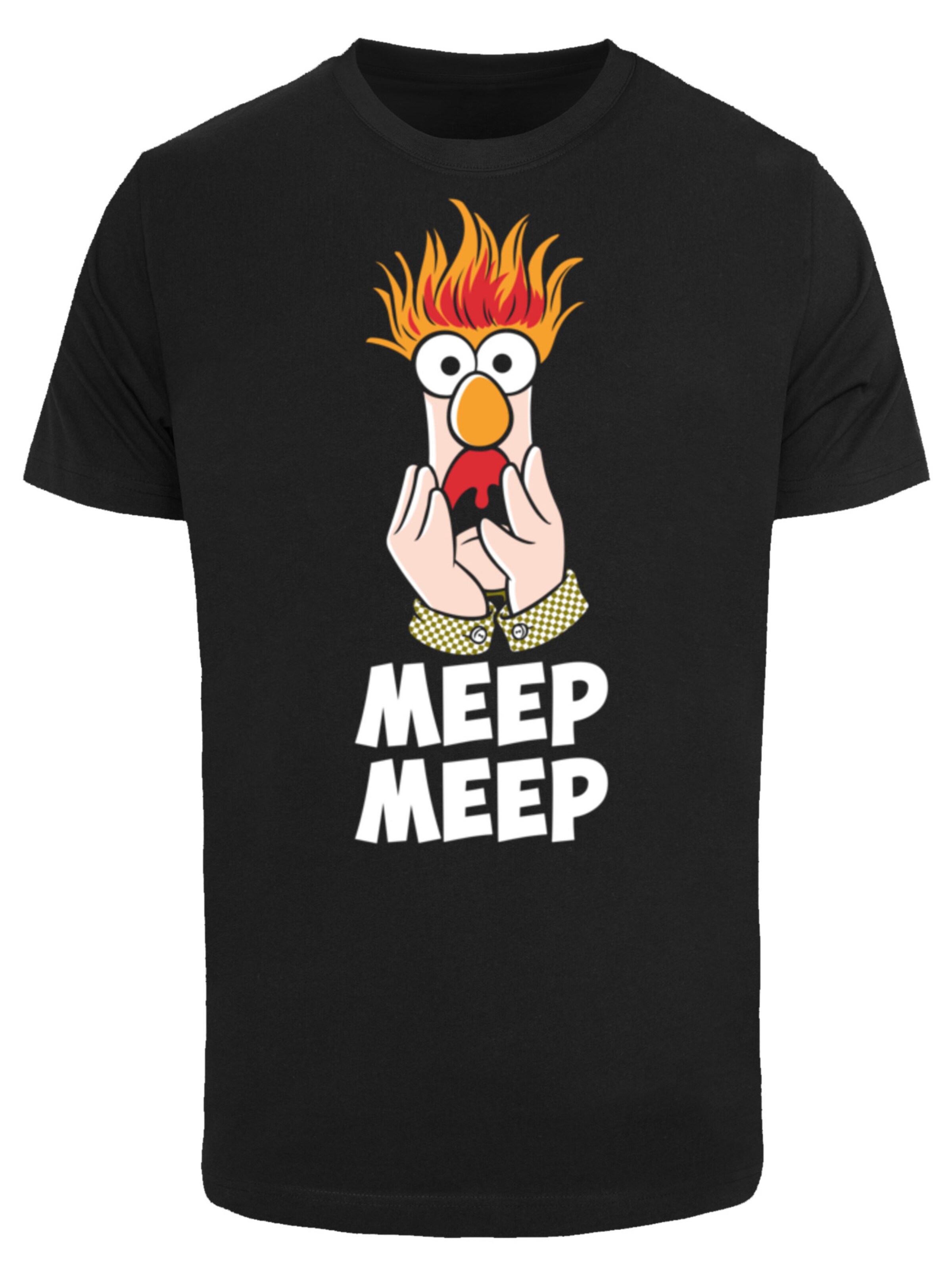 F4NT4STIC Shirt 'Disney Muppets Meep Meep' in Zwart | ABOUT YOU