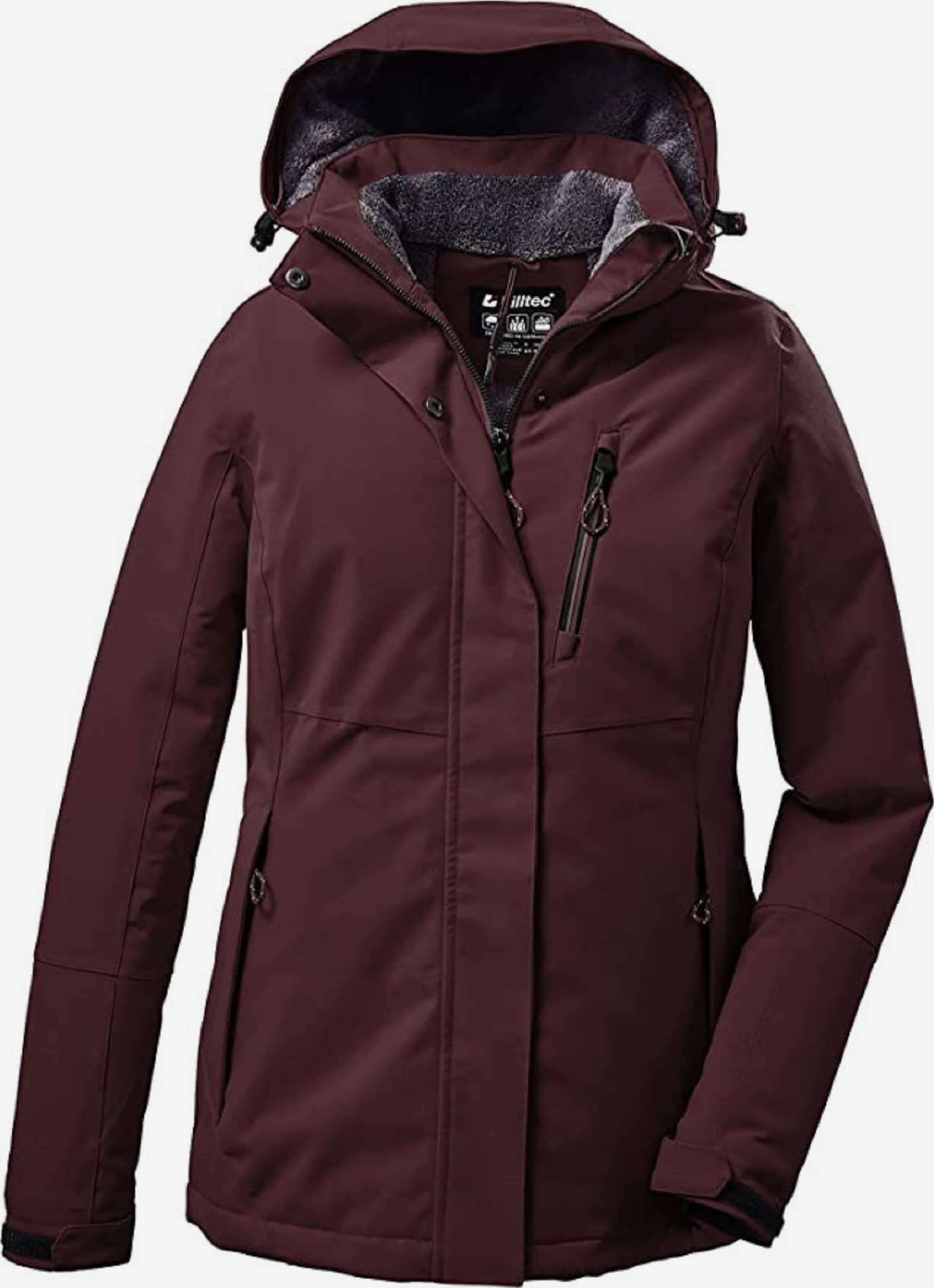 KILLTEC Outdoor Jacket in Wine Red | ABOUT YOU