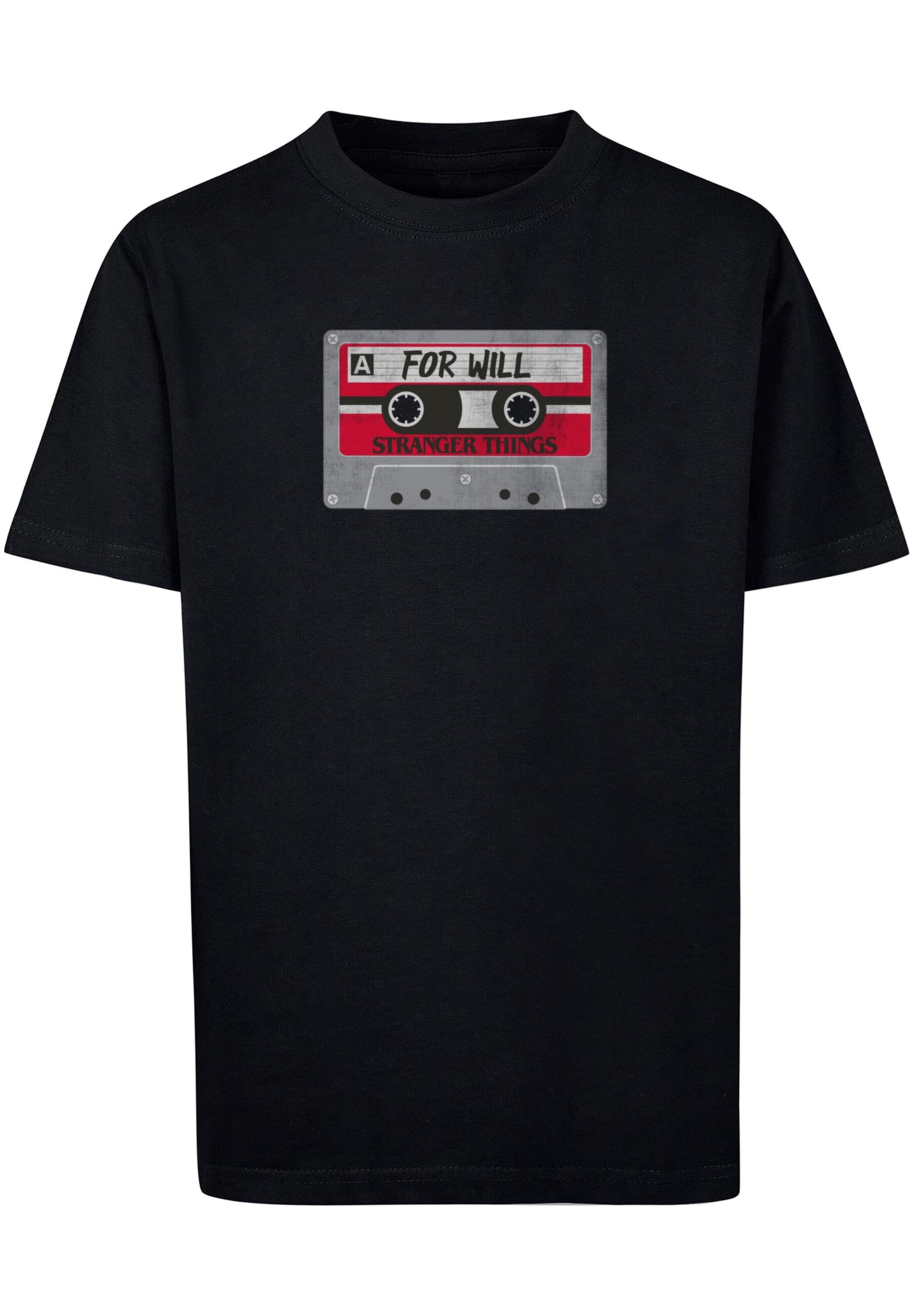 ABSOLUTE CULT Shirt 'Stranger Things - Cassette For Will' in Zwart ...