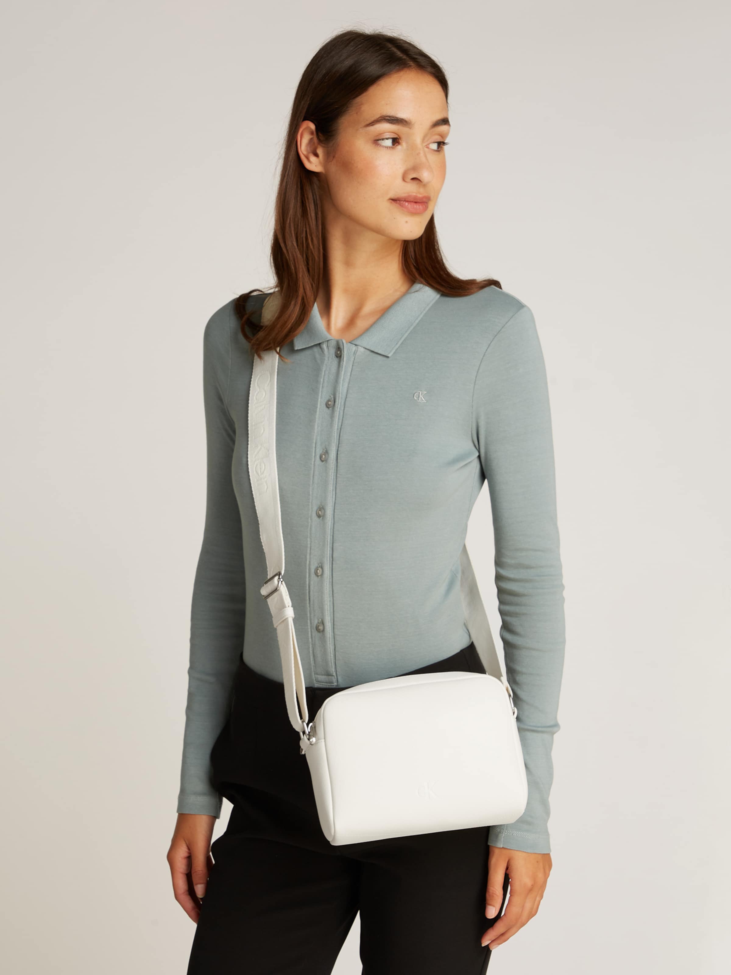 Calvin Klein Jeans Crossbody Bag in White ABOUT YOU