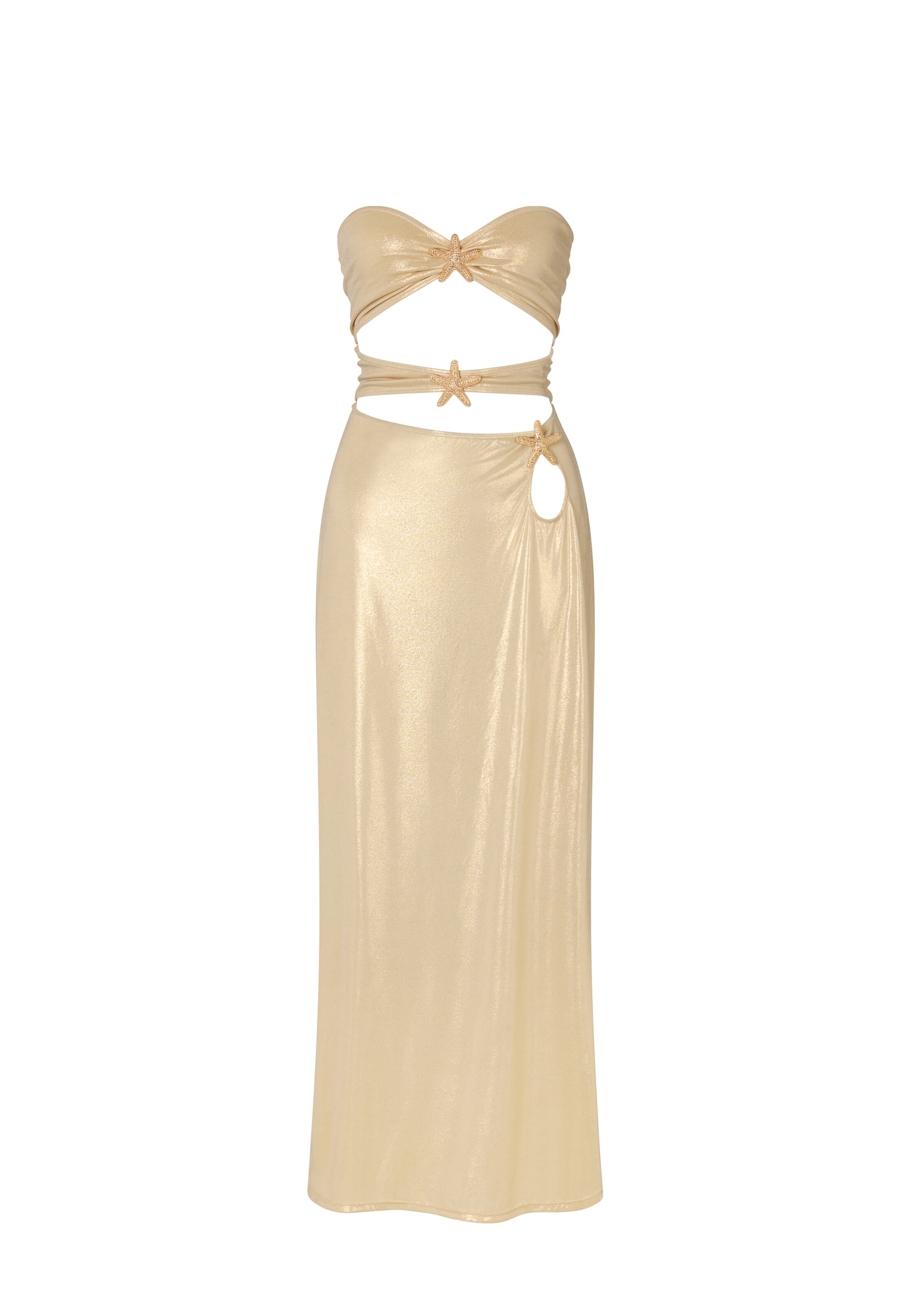 Moda Minx Maxikleid Starfish Triangle Long Dress in Gold | ABOUT YOU