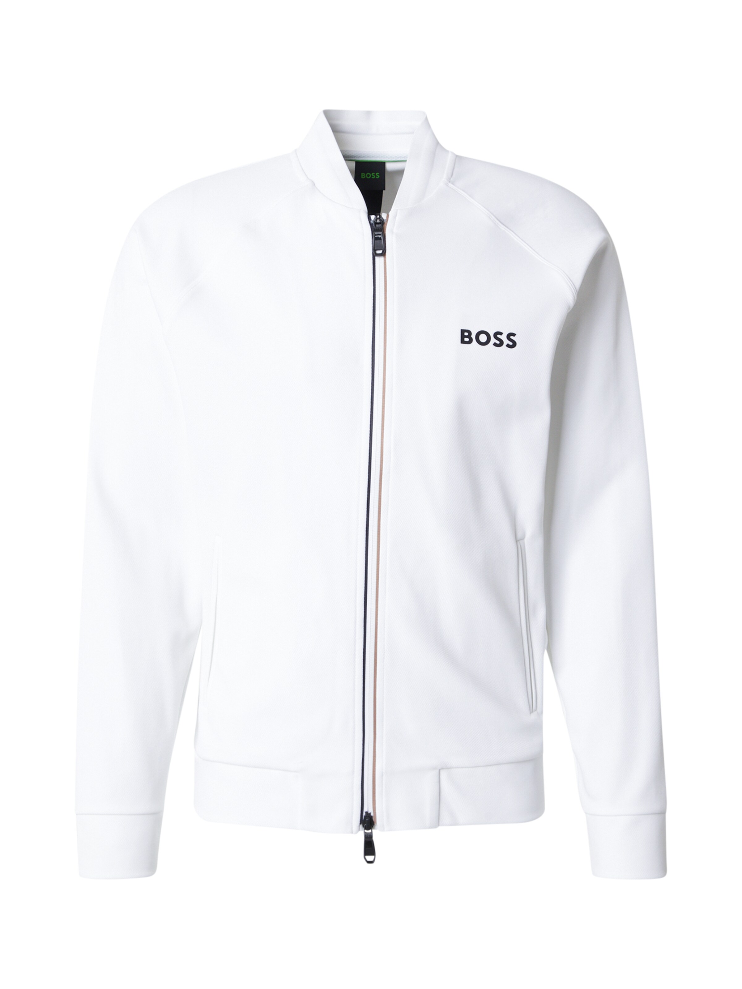 BOSS Trainingsjacke 'Samoo' in Weiß | ABOUT YOU