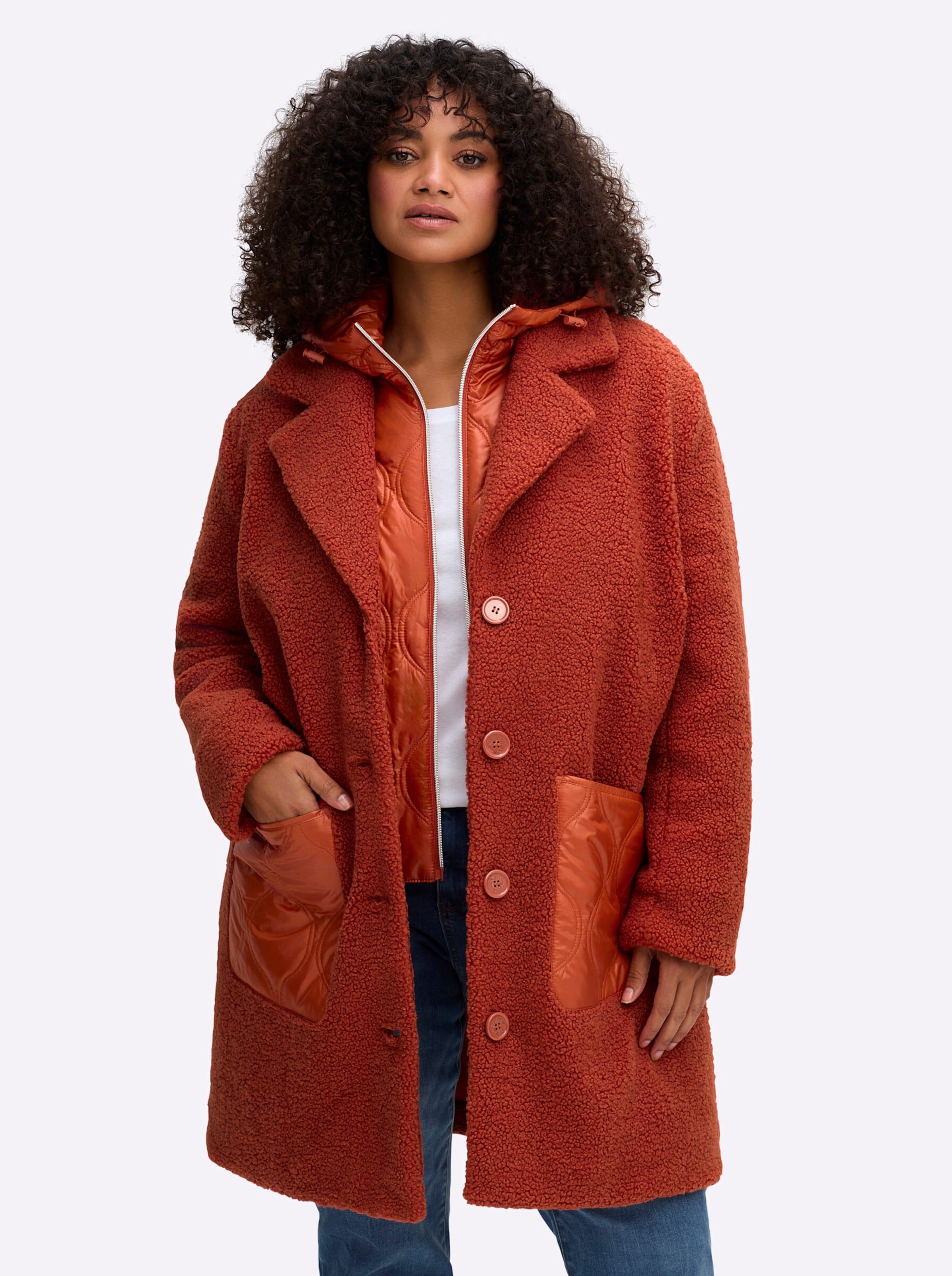 SHEEGO Přechodný kabát (Rezavě Červená) | ABOUT YOU