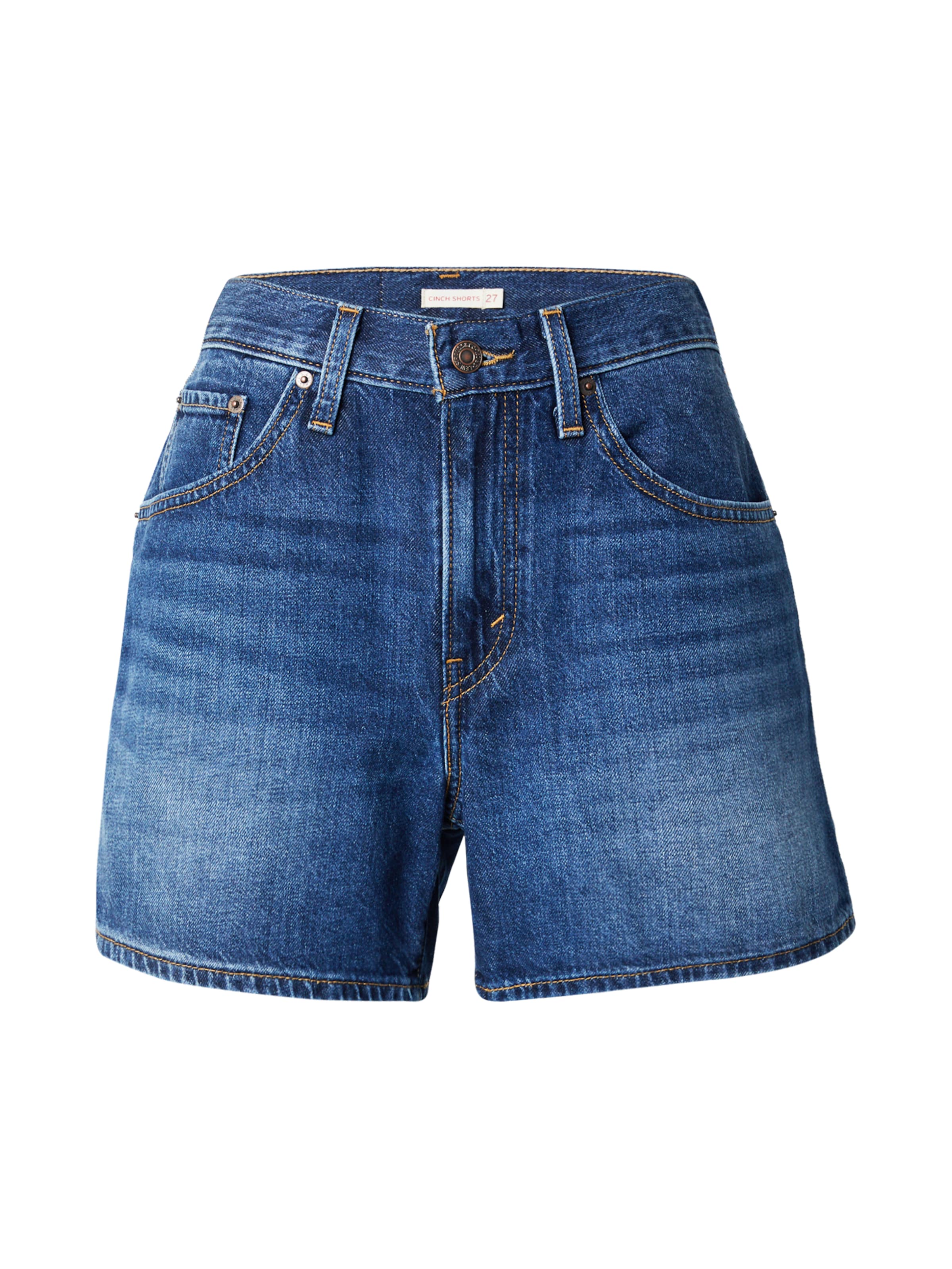 LEVI'S ® Loosefit Cinch Mid-Thigh Shorts in Blue Denim | ABOUT YOU
