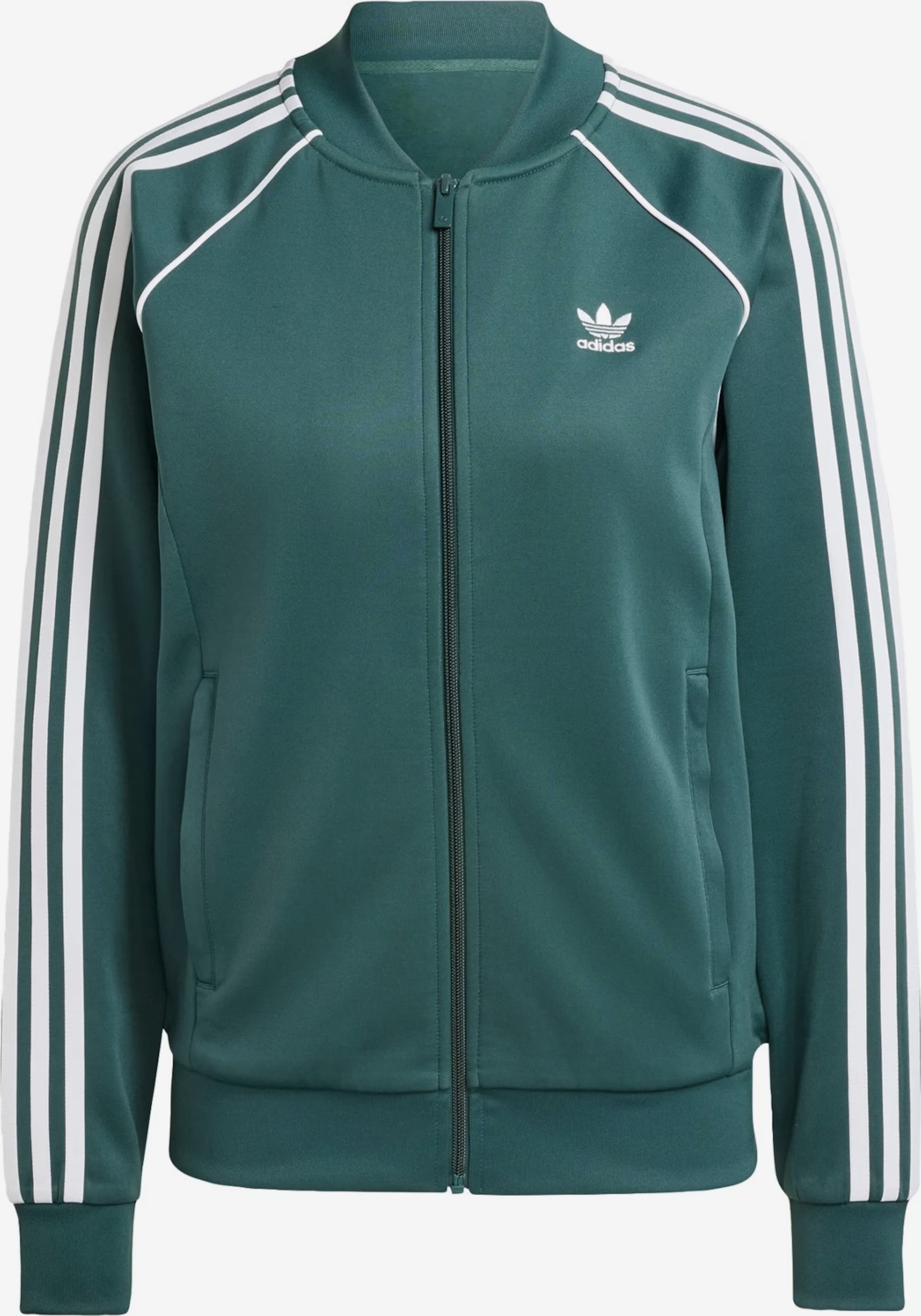 ADIDAS ORIGINALS Zip-Up Hoodie 'Adicolor Classics' in Green | ABOUT YOU