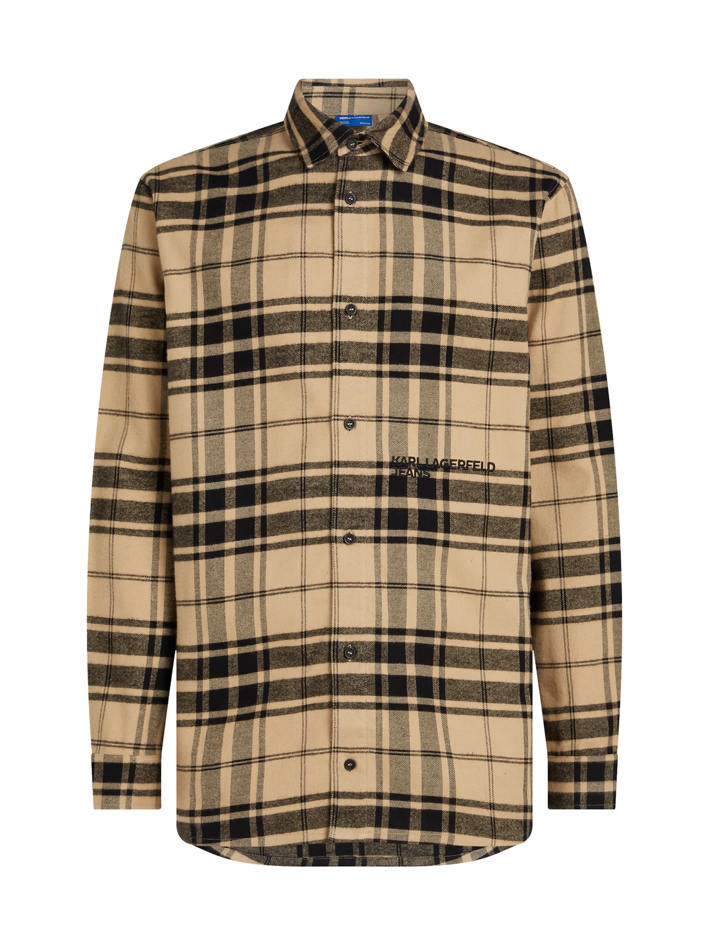 Smėlio KARL LAGERFELD JEANS Standartinis modelis Marškiniai | ABOUT YOU