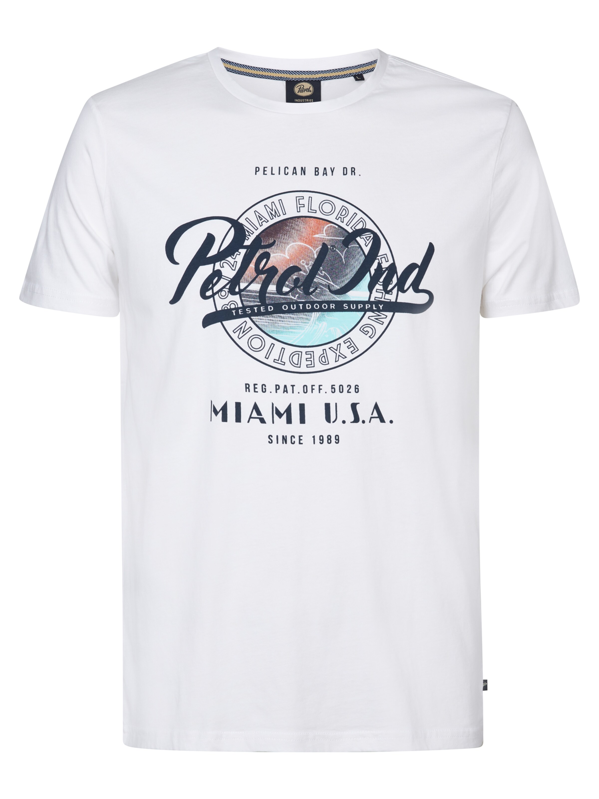 Petrol Industries T-Shirt 'Conch' in Weiß | ABOUT YOU
